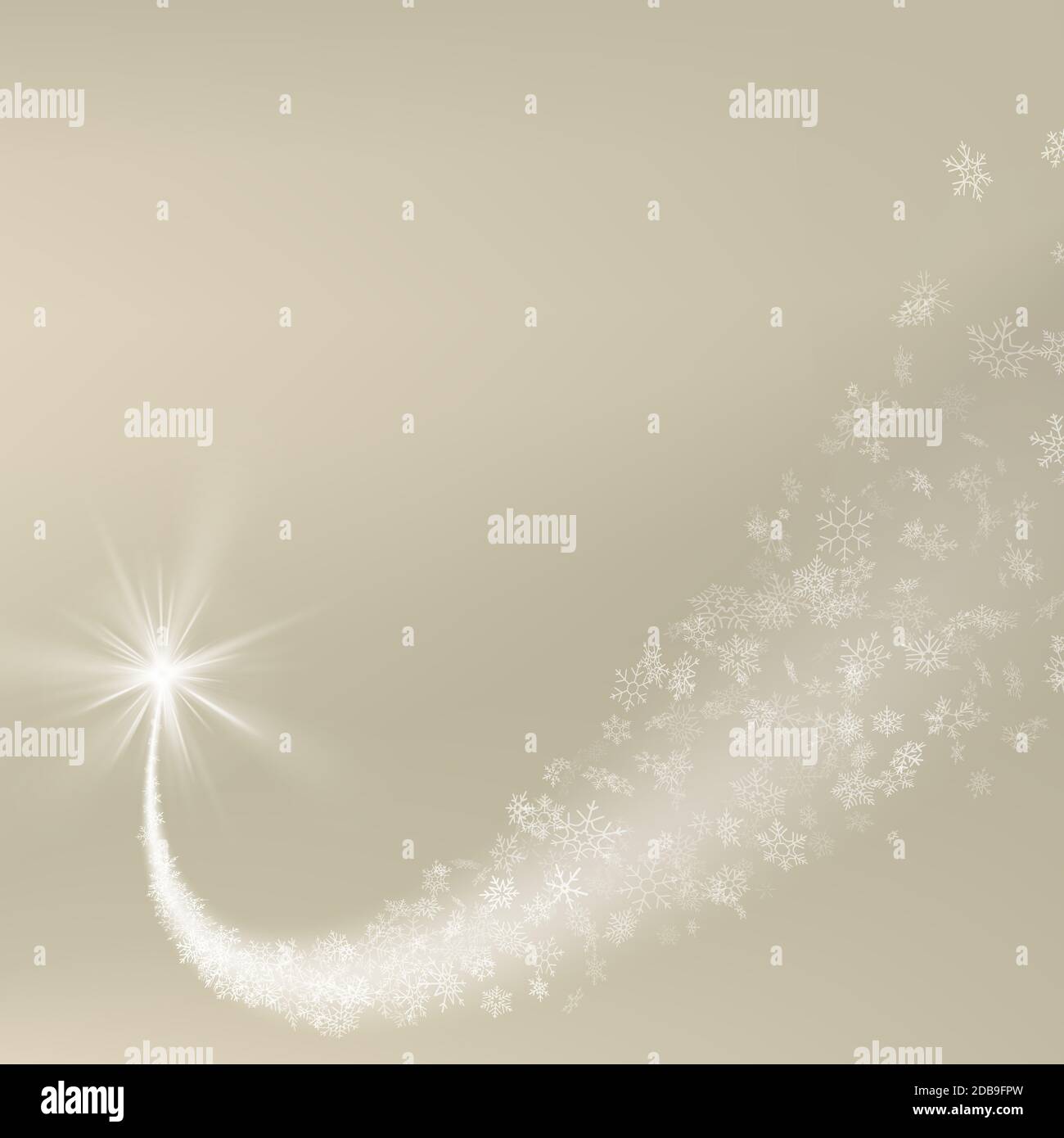 Elegant beige Christmas background with snowflakes and place for text ...