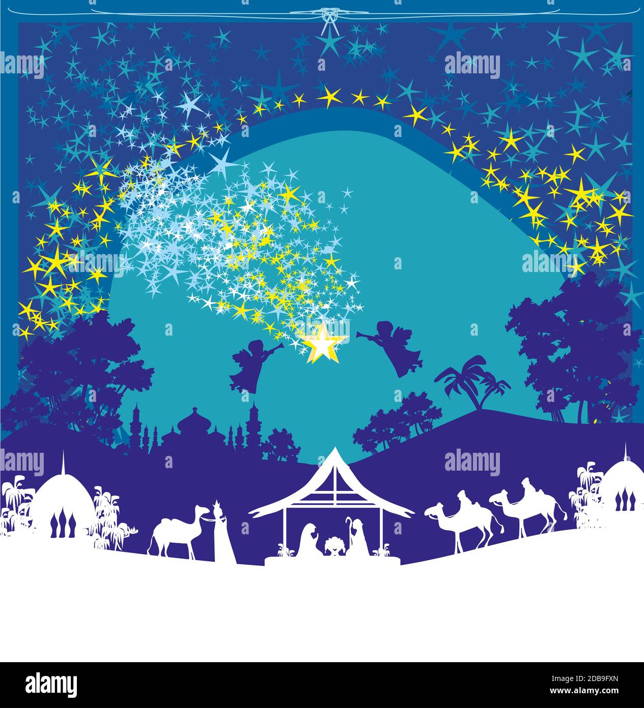 Christmas religious nativity scene Stock Photo - Alamy