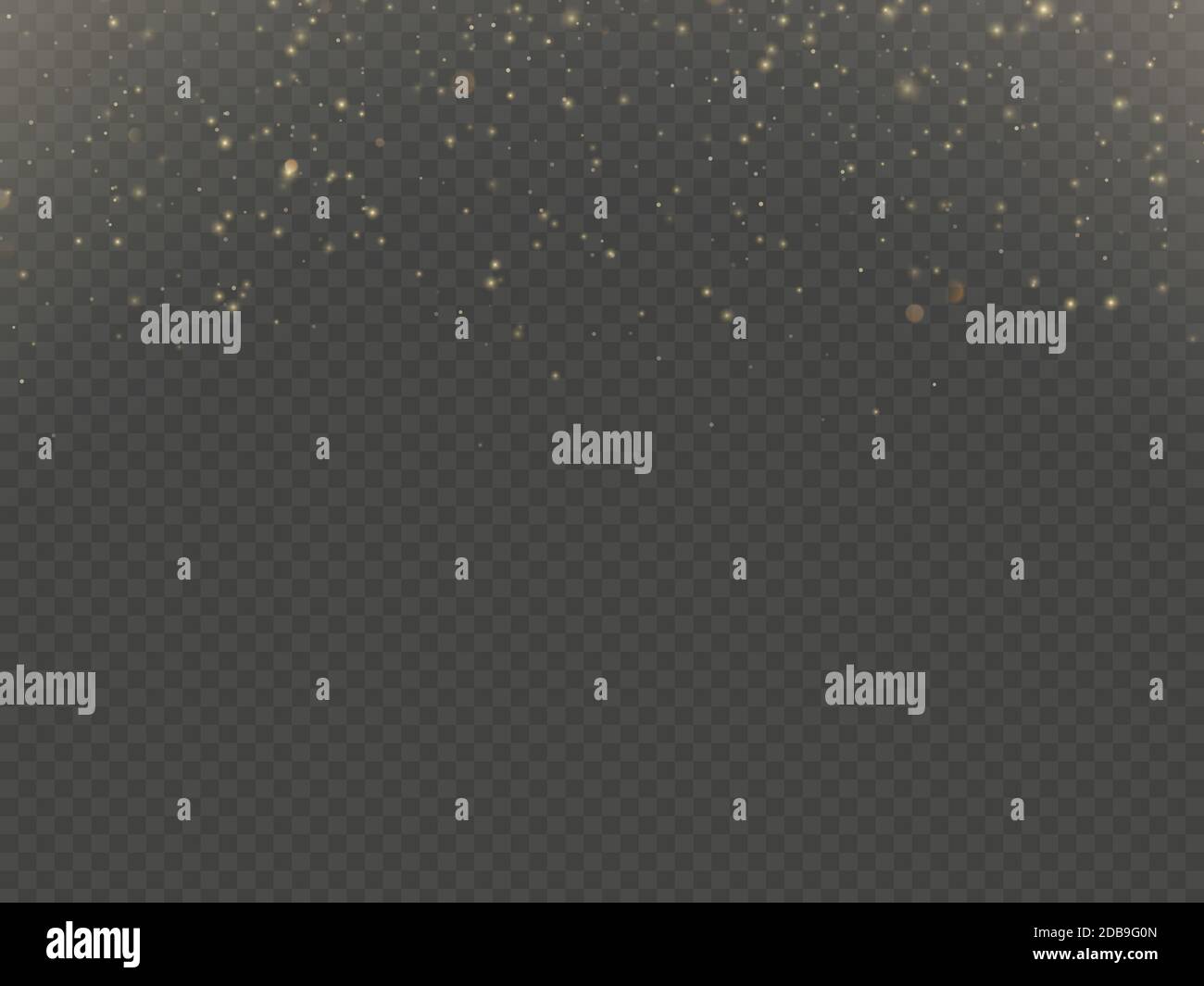 Particles overlay effect glitter of gold glowing magic shine and star ...