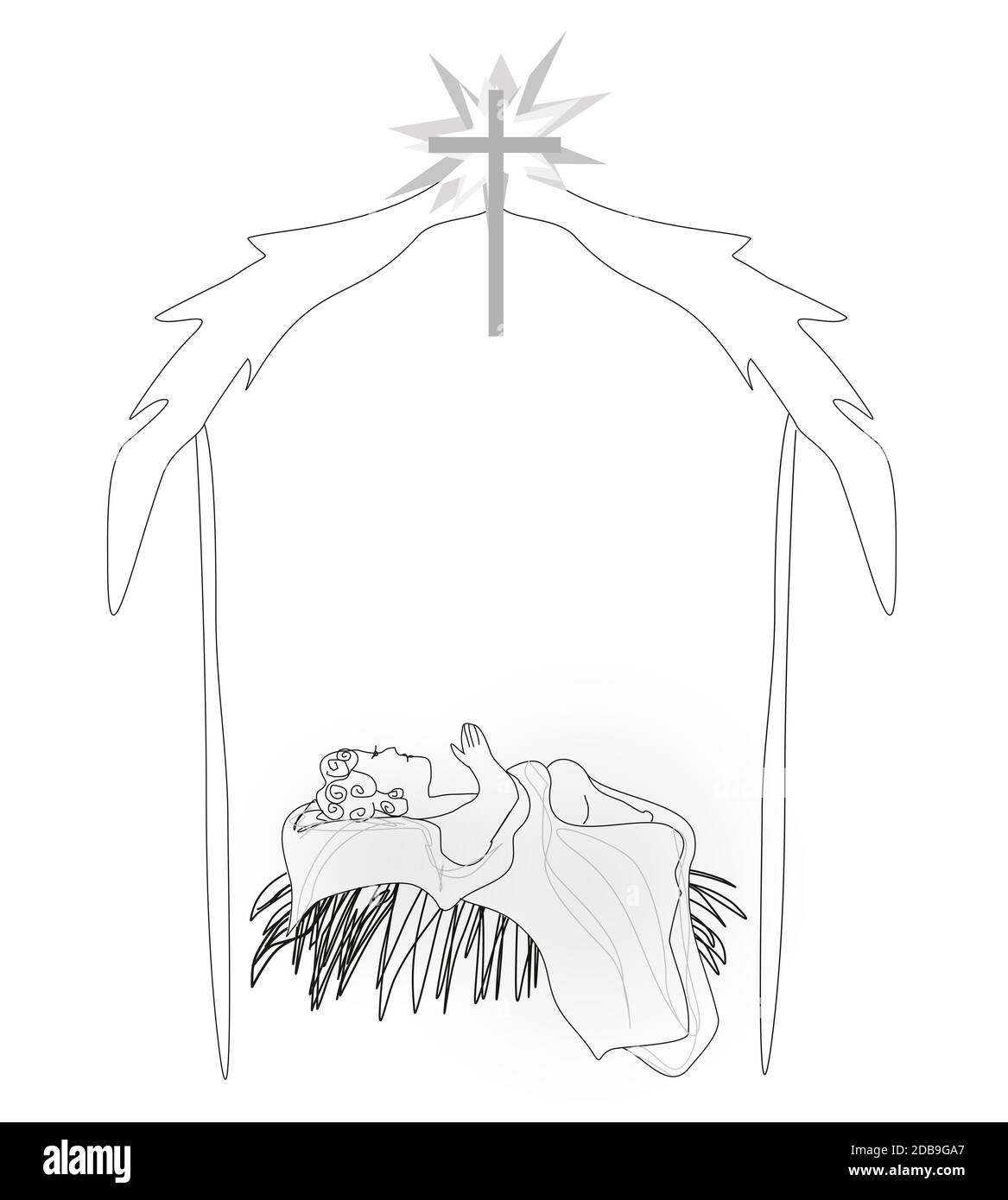 Little baby Jesus lies Stock Photo - Alamy