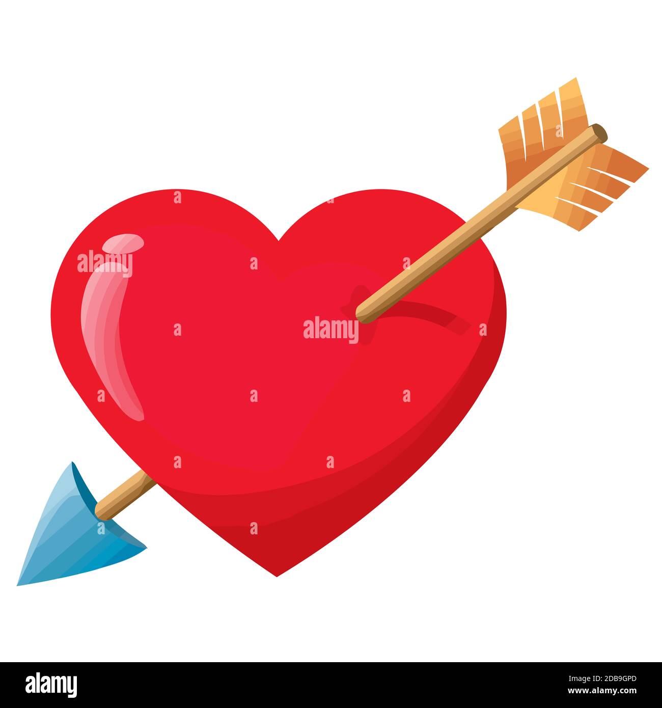 heart arrow love valentine romance cupid illustration Stock Photo - Alamy