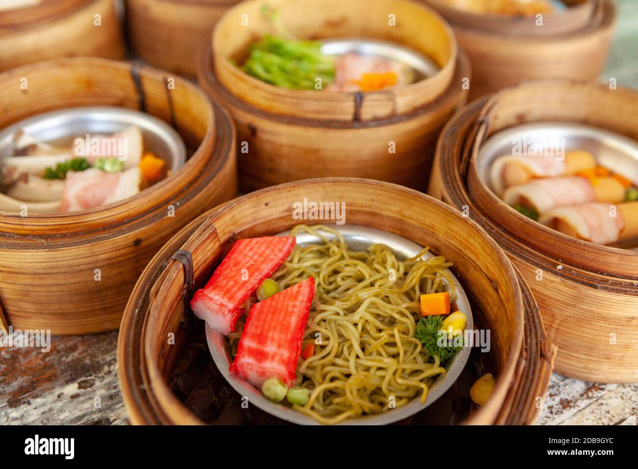 Dim sum is Chinese cuisine on stainless steel cup prepared small ...