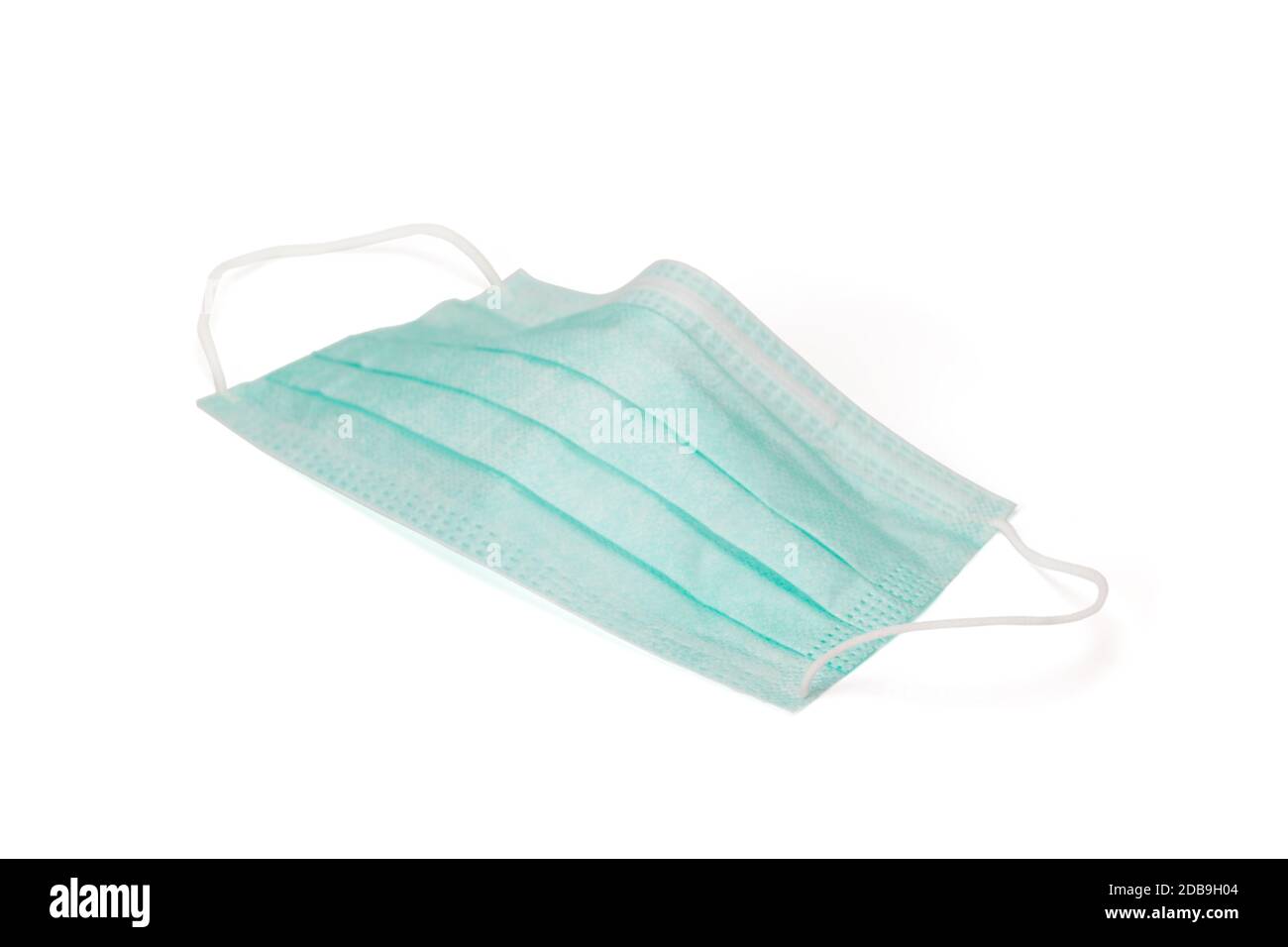 cyan mask isolated on white background with soft shadow and clipping ...