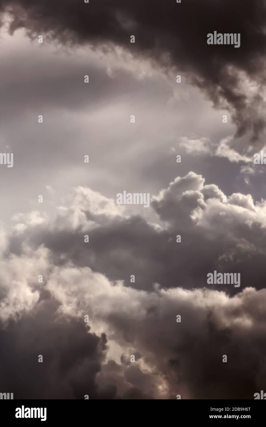 Amazing grey storm clouds at deep emotion day vertical picture Stock ...