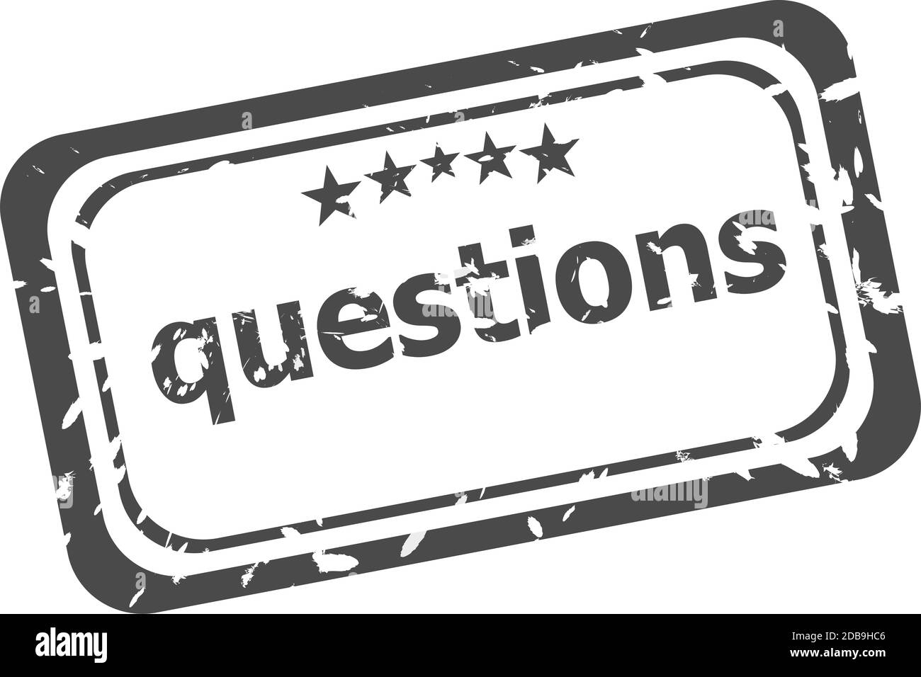questions grunge rubber stamp isolated on white background Stock Photo ...