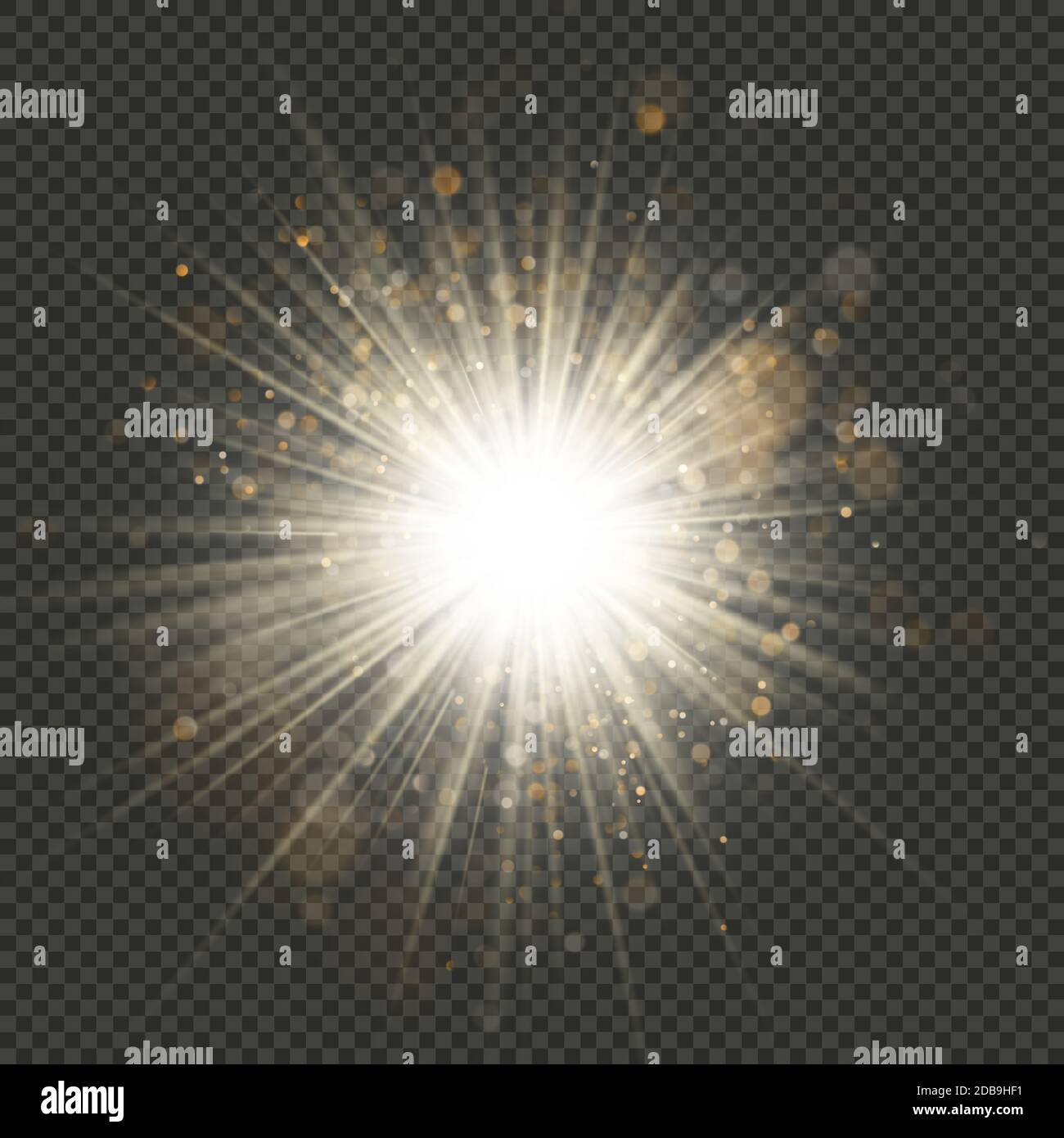Transparent glow light burst effect with sparkles. Shine glitter ...