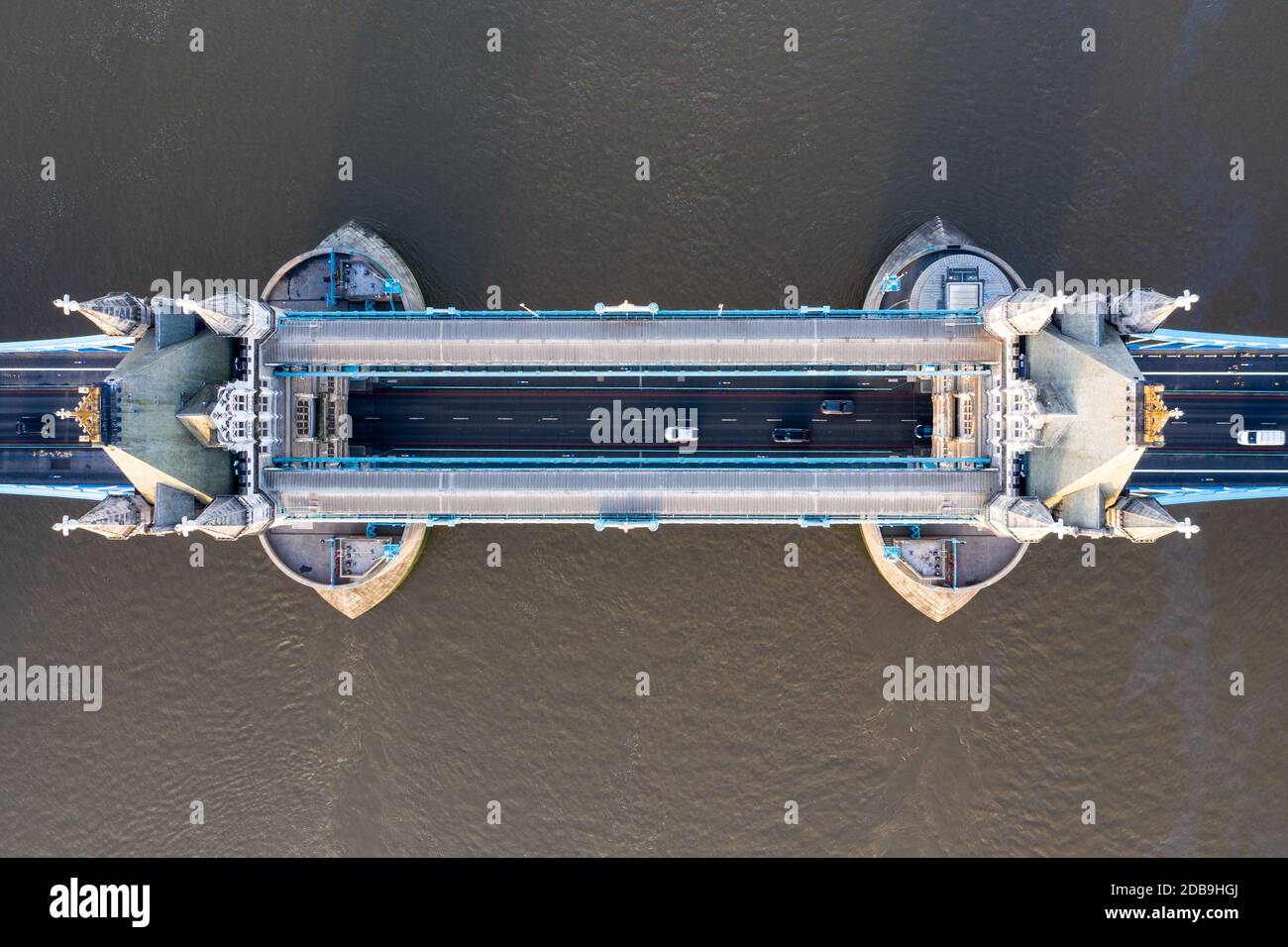 London tower Bridge drone view from above Stock Photo - Alamy