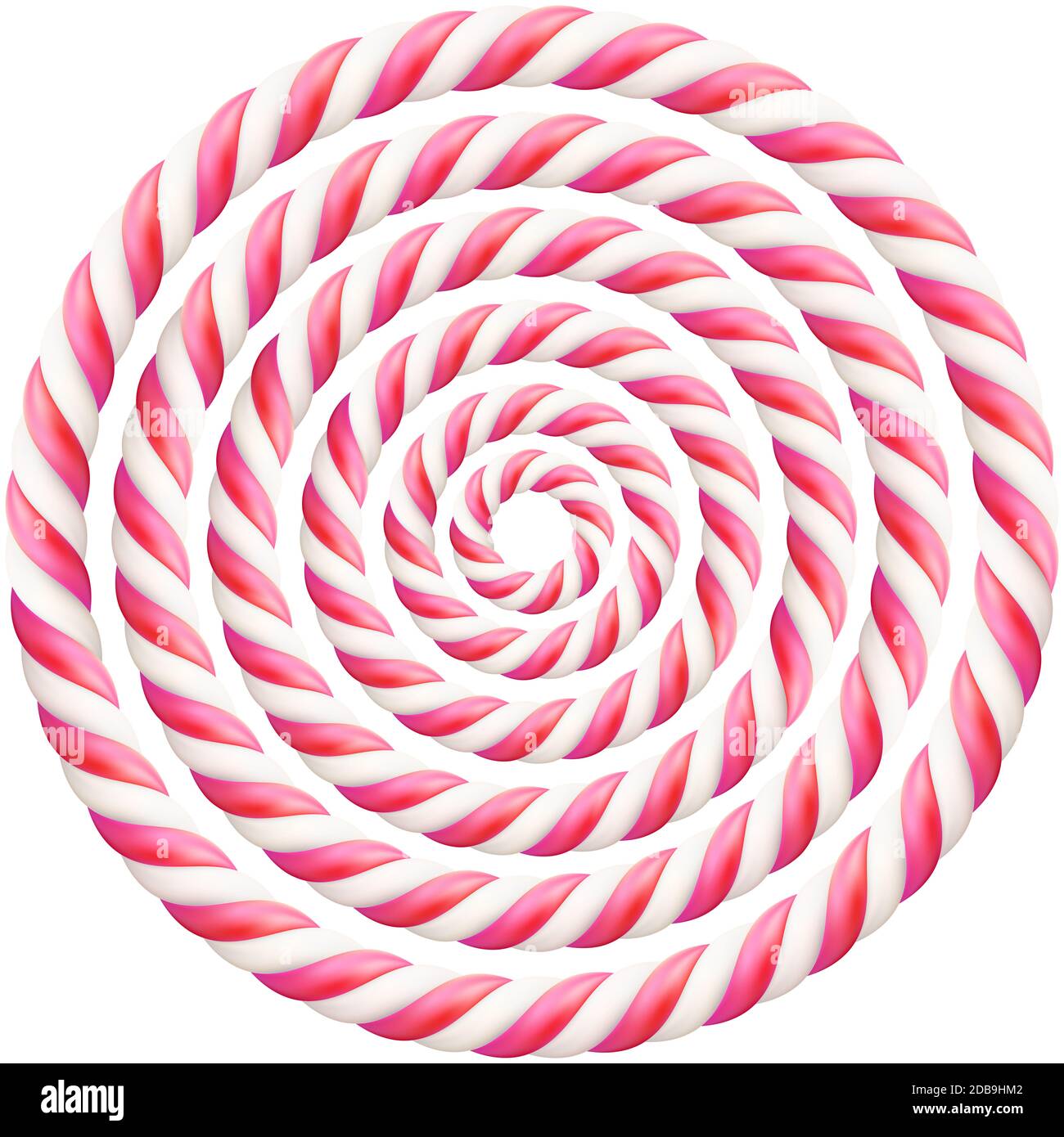 Set of pink twisted hard candy cane frame with shadow. EPS 10 vector ...