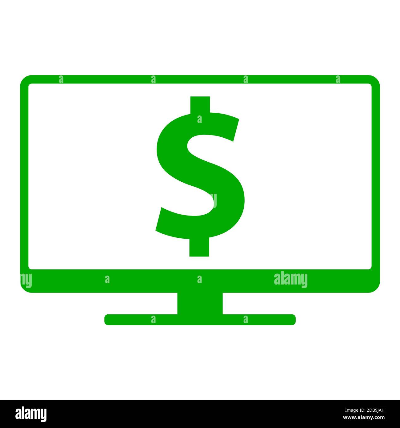 Dollar and screen Stock Photo - Alamy