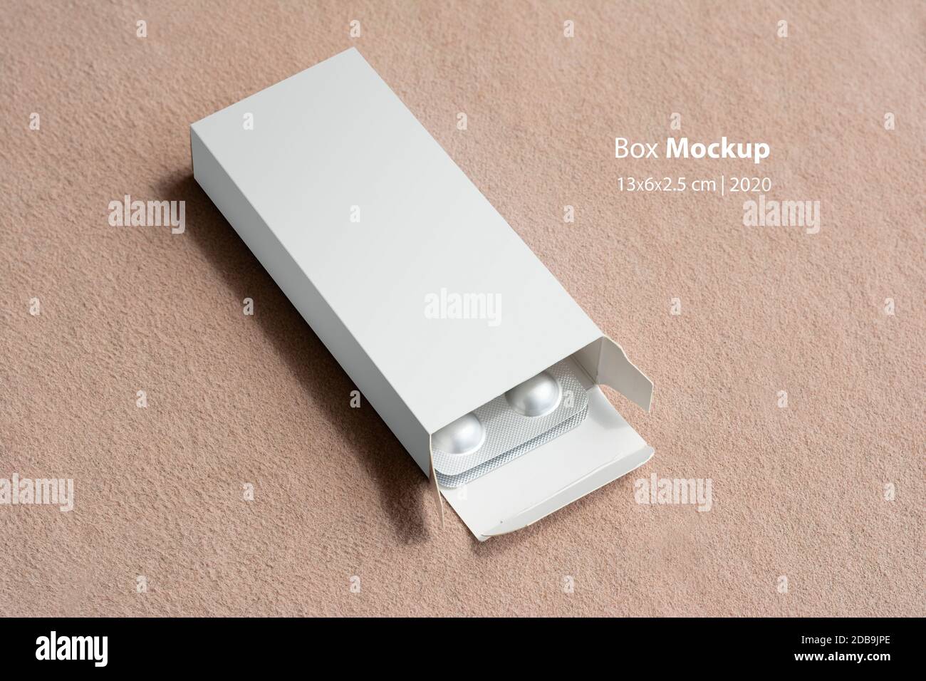 Pillbox mock-up with loafs of tablets inside box, editable mock up ...