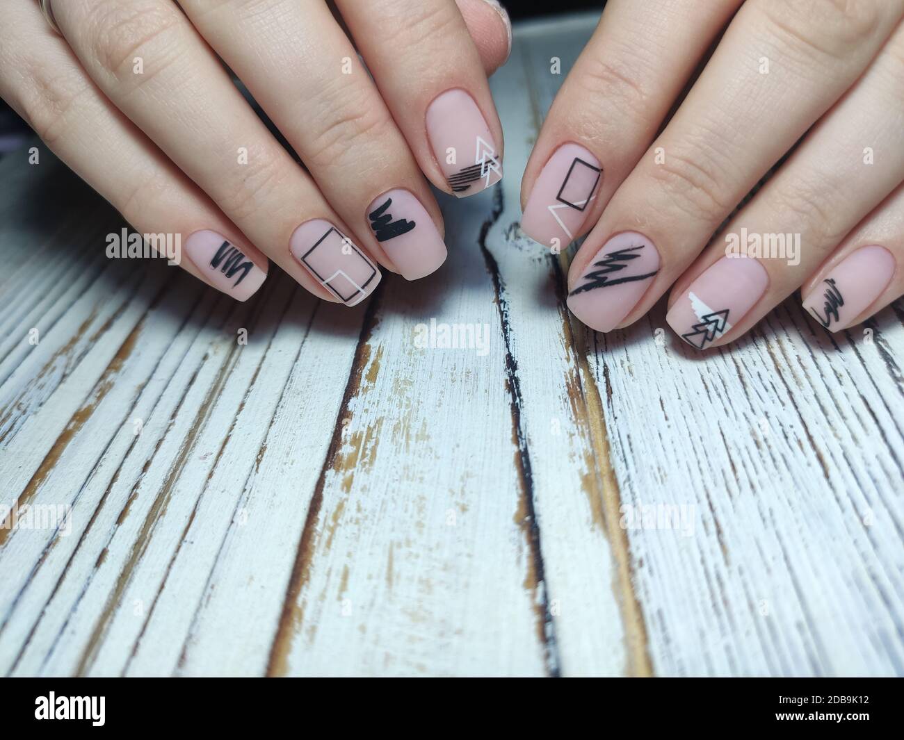 The beauty of the natural nails. Perfect clean manicure Stock Photo - Alamy