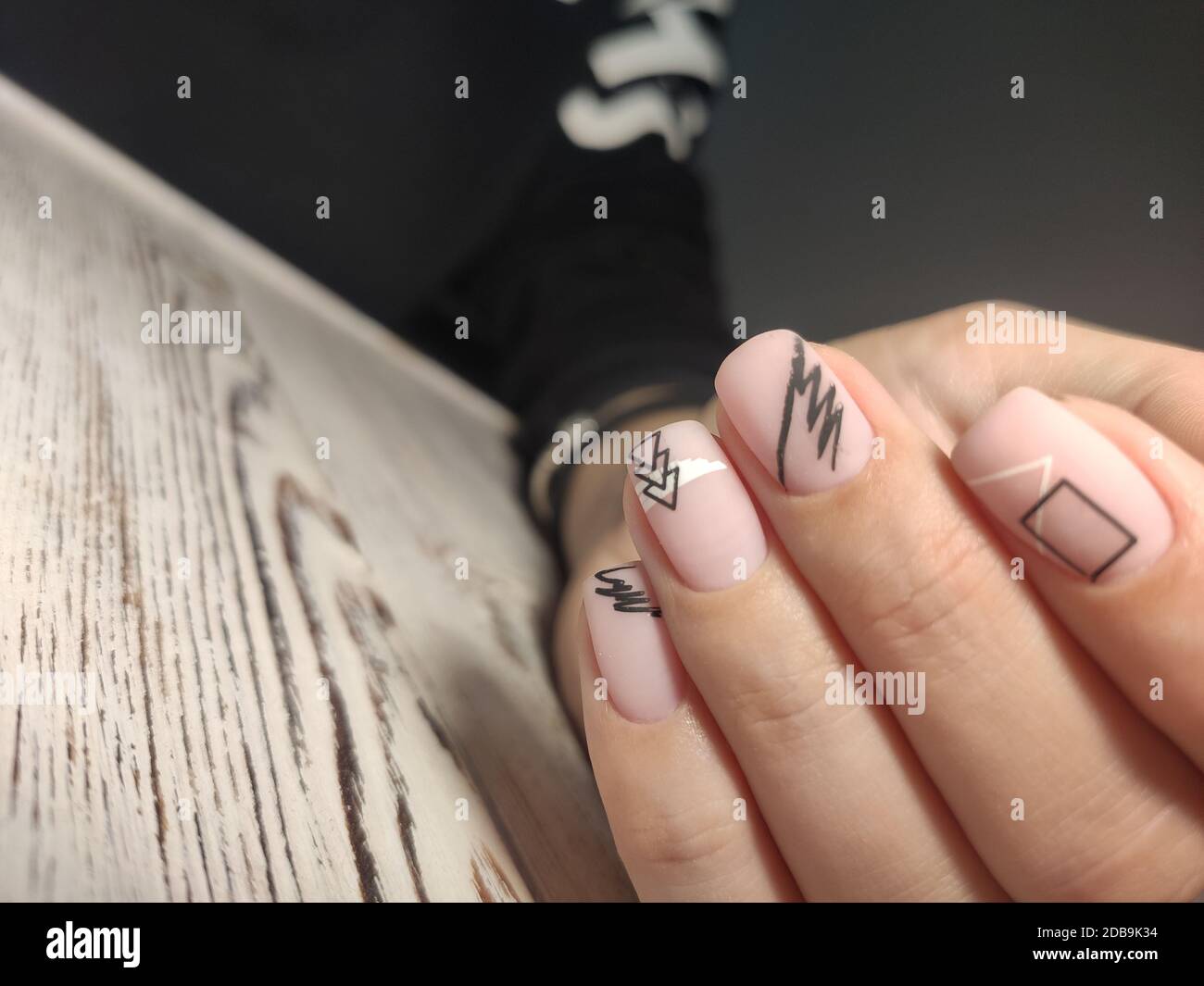 The beauty of the natural nails. Perfect clean manicure Stock Photo - Alamy
