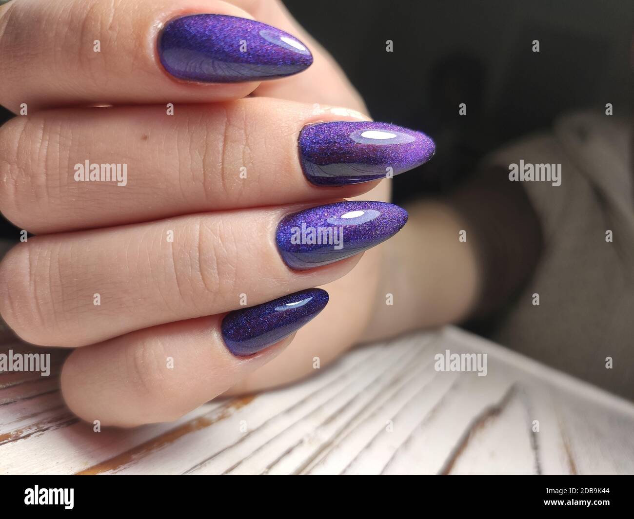 gel lacquer manicure on a textured trendy background Stock Photo - Alamy