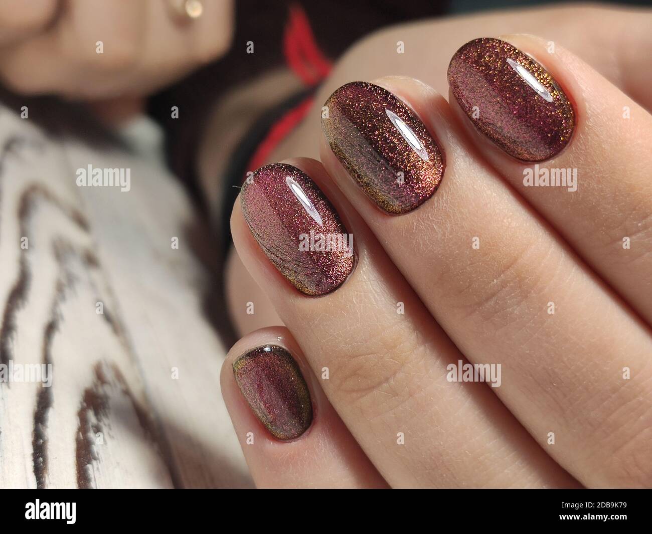 The beauty of the natural nails. Perfect clean manicure Stock Photo - Alamy