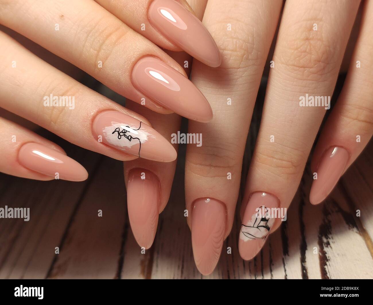 The beauty of the natural nails. Perfect clean manicure Stock Photo - Alamy