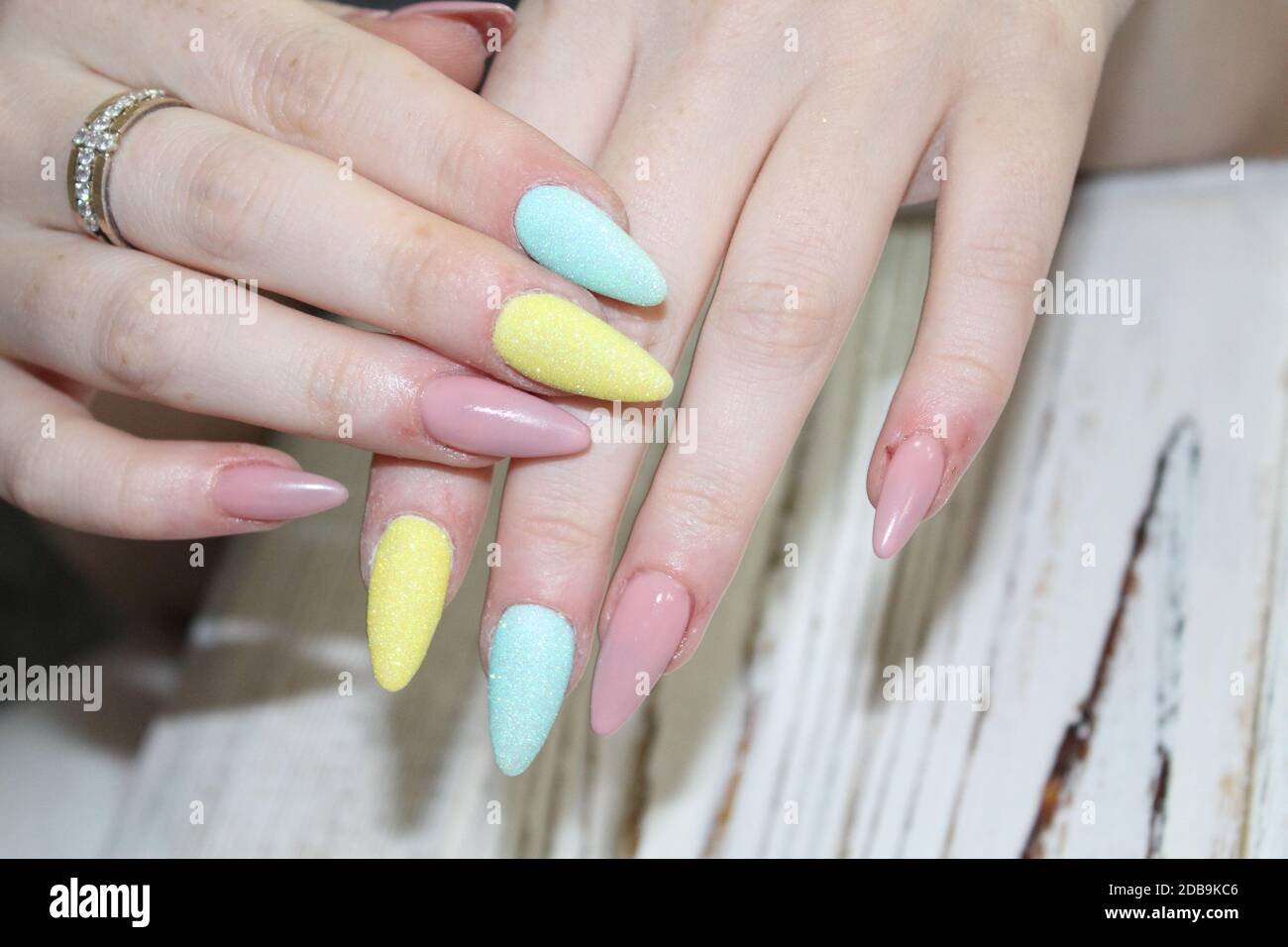 Beautiful Female Hands. Beautiful hand with perfect nail Stock Photo ...