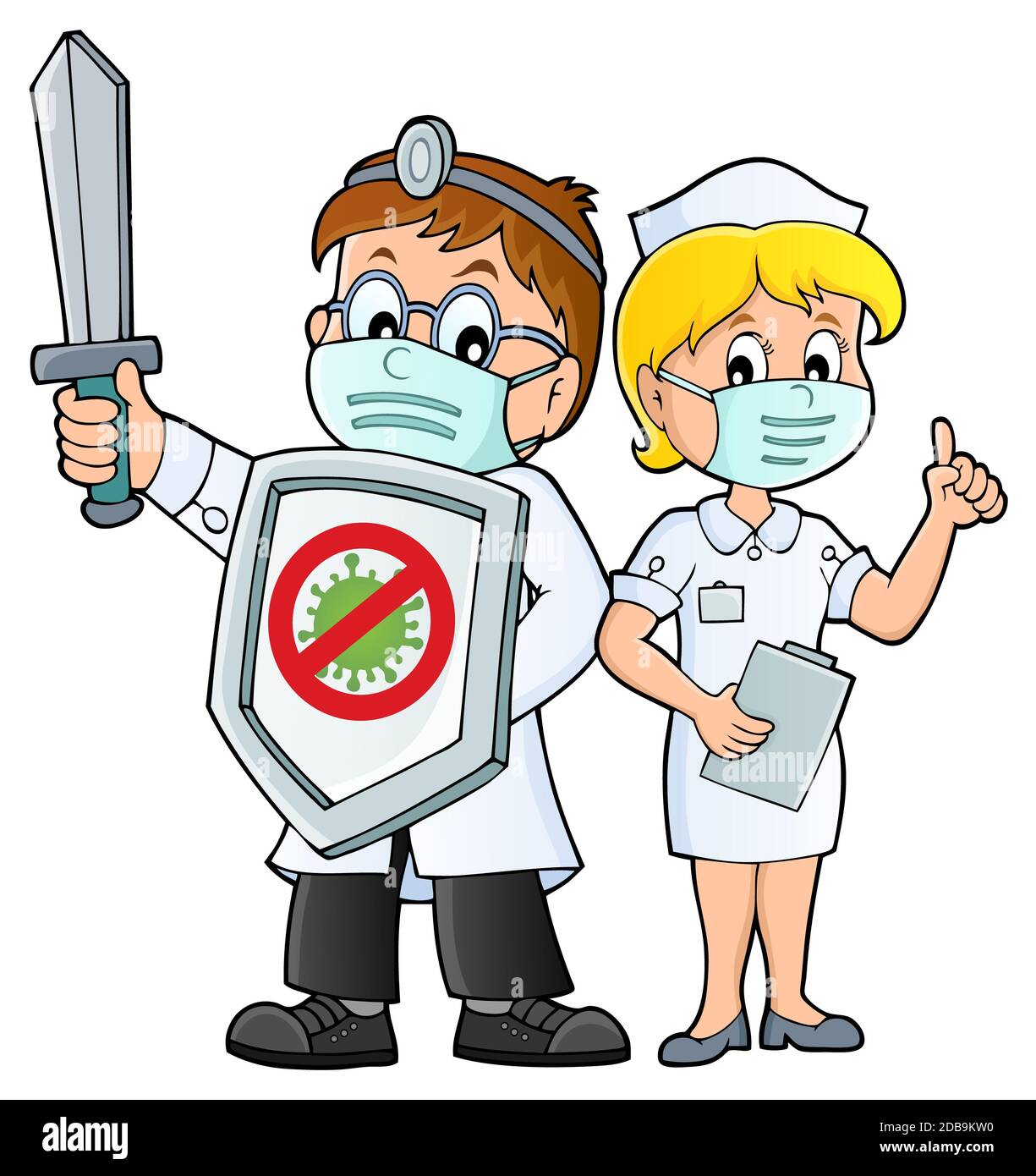 Woman fighting covid conceptual hi-res stock photography and images - Alamy