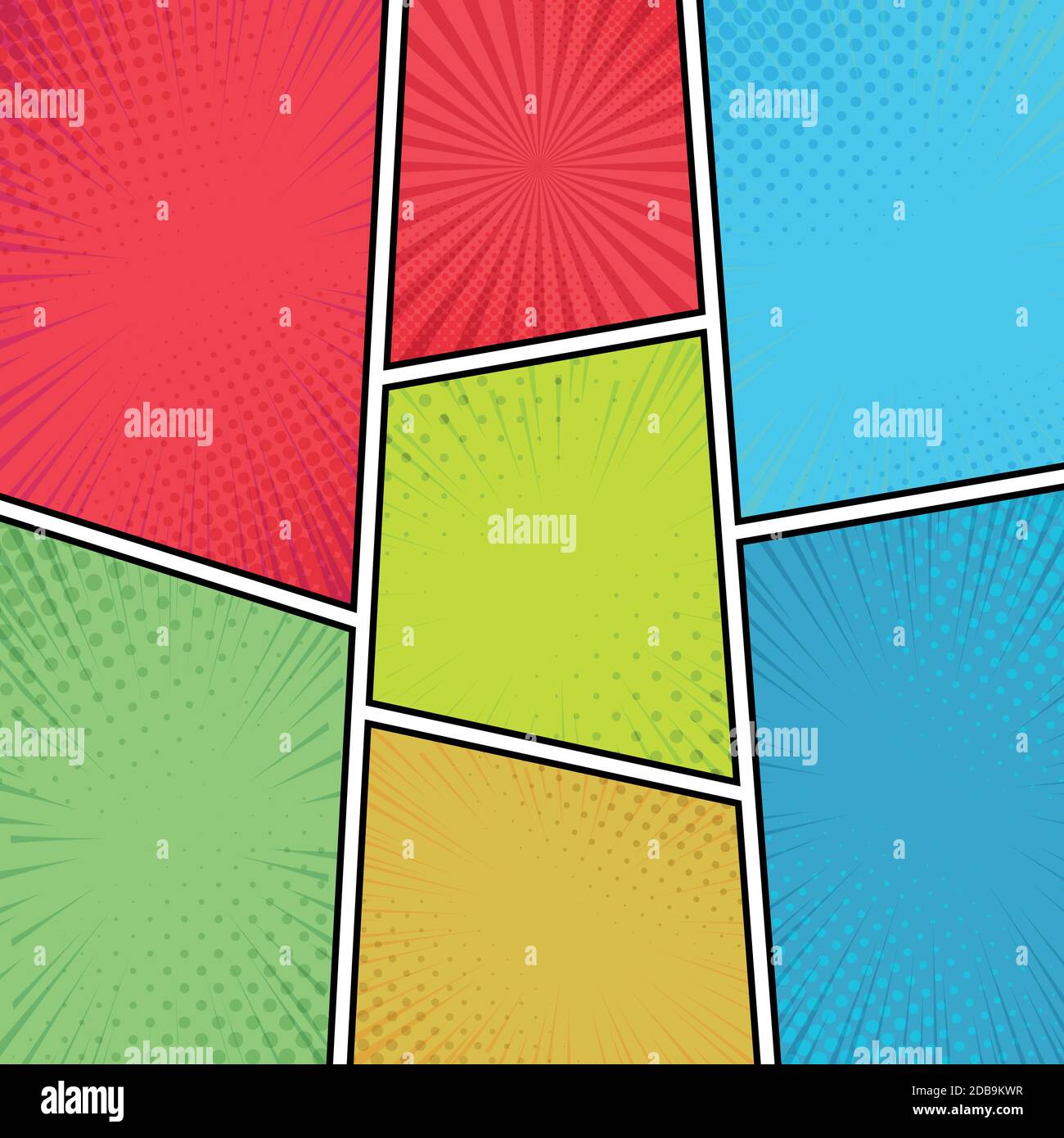 Compilation of colorful backgrounds comic zoom - Vector illustration ...