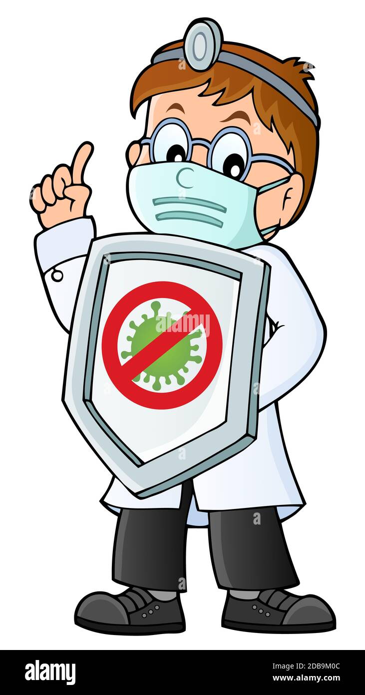 Doctor fighting virus theme image 2 - picture illustration Stock Photo ...