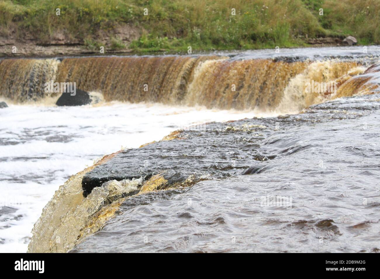 Waterfall with a huge current, mountain waterfall. Beauty Stock Photo ...