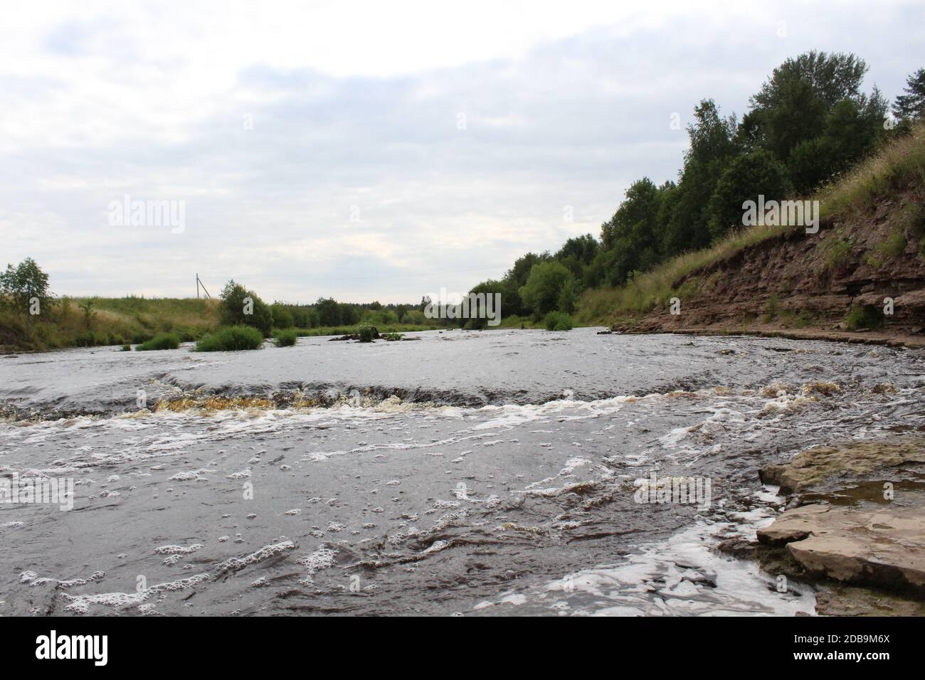 Waterfall with a huge current, mountain waterfall. Beauty Stock Photo ...