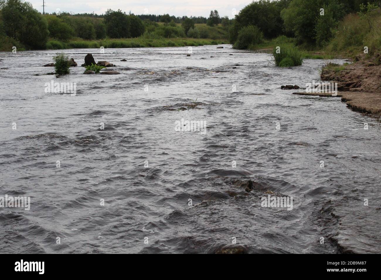 Waterfall with a huge current, mountain waterfall. Beauty Stock Photo ...