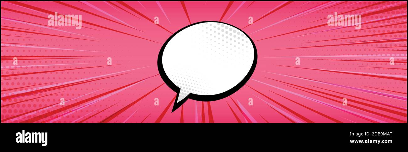 Panoramic red comic zoom with lines - Vector illustration Stock Vector ...