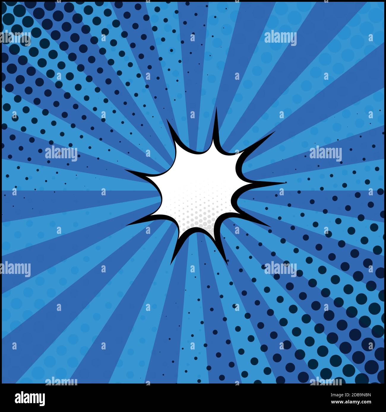 Panoramic blue comic zoom with lines - illustration Stock Vector Image ...