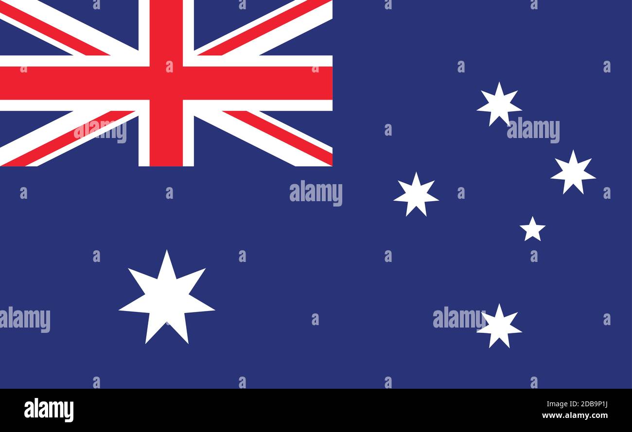 Australia national flag in exact proportions - Vector illustration ...