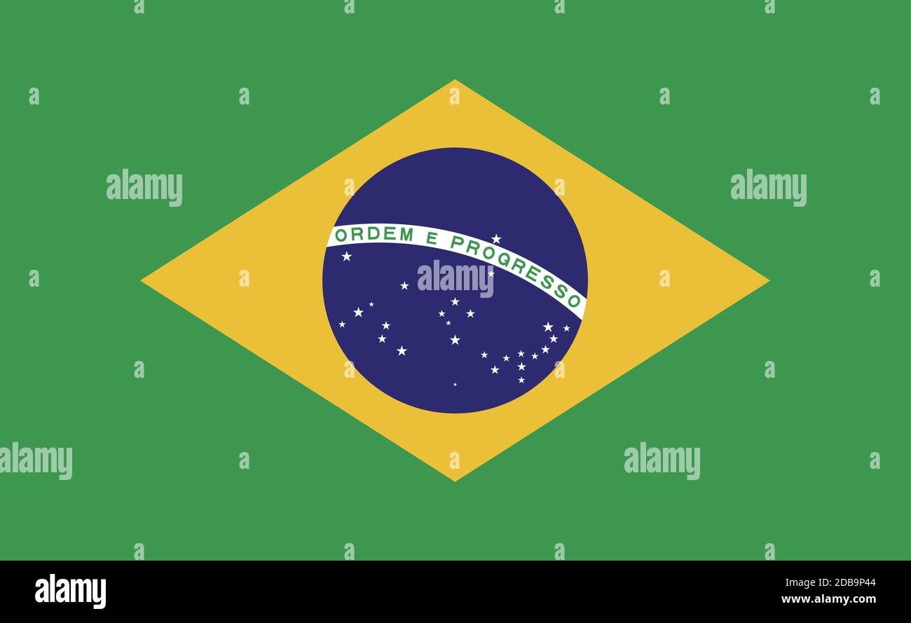 Brazil national flag in exact proportions - Vector illustration Stock ...