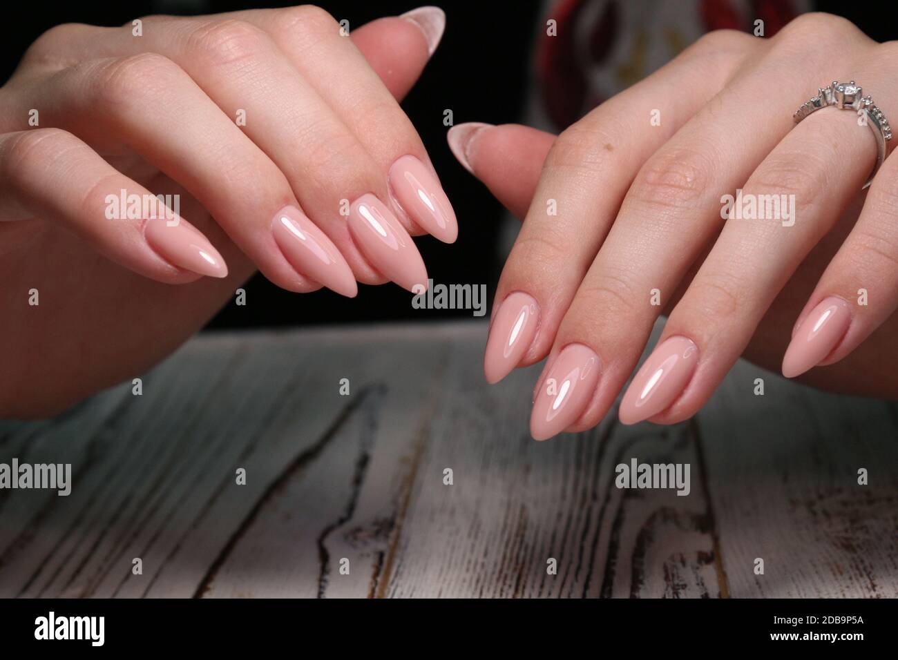 The beauty of the natural nails. Perfect manicure Stock Photo - Alamy