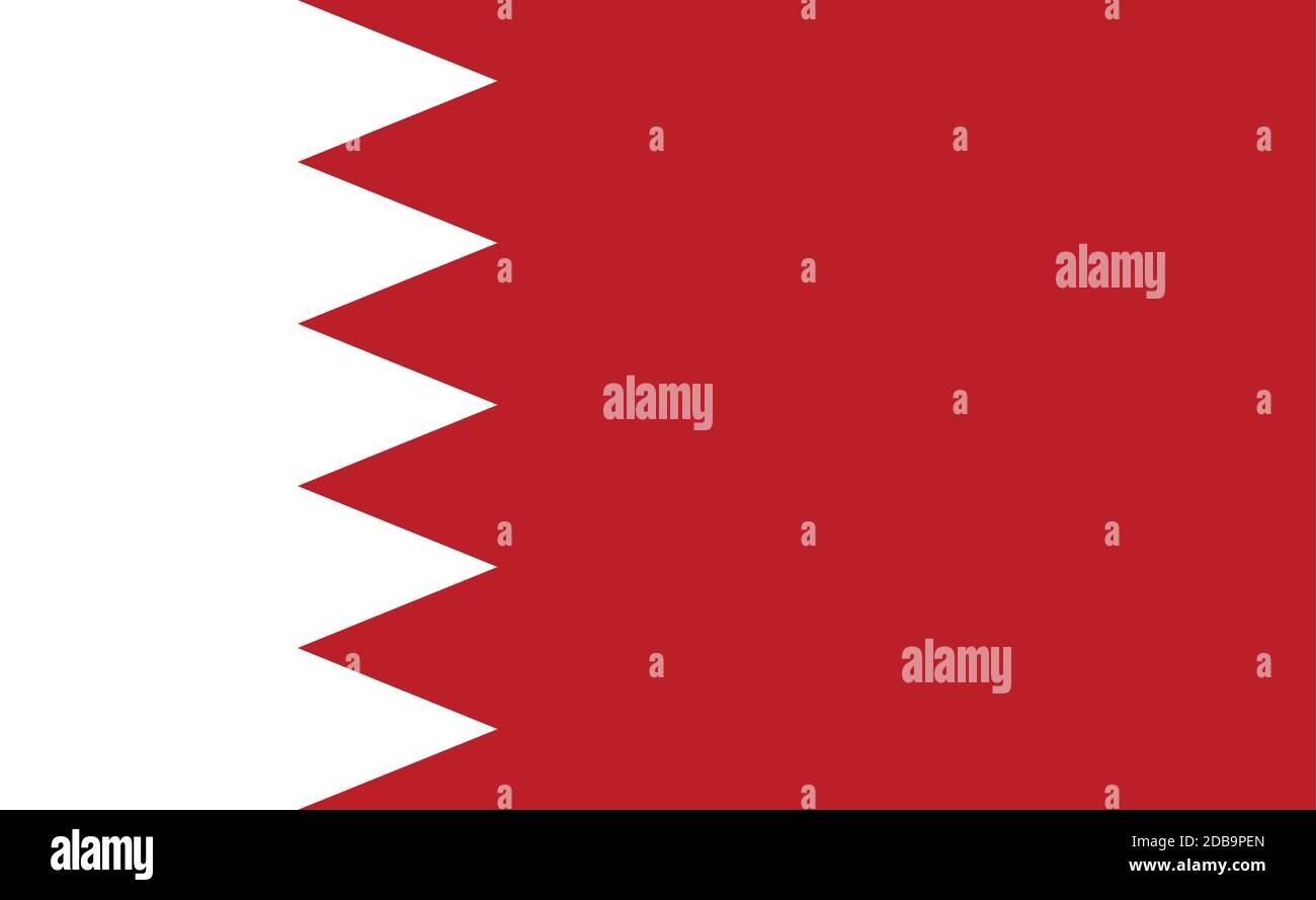 Bahrain national flag in exact proportions - Vector illustration Stock ...