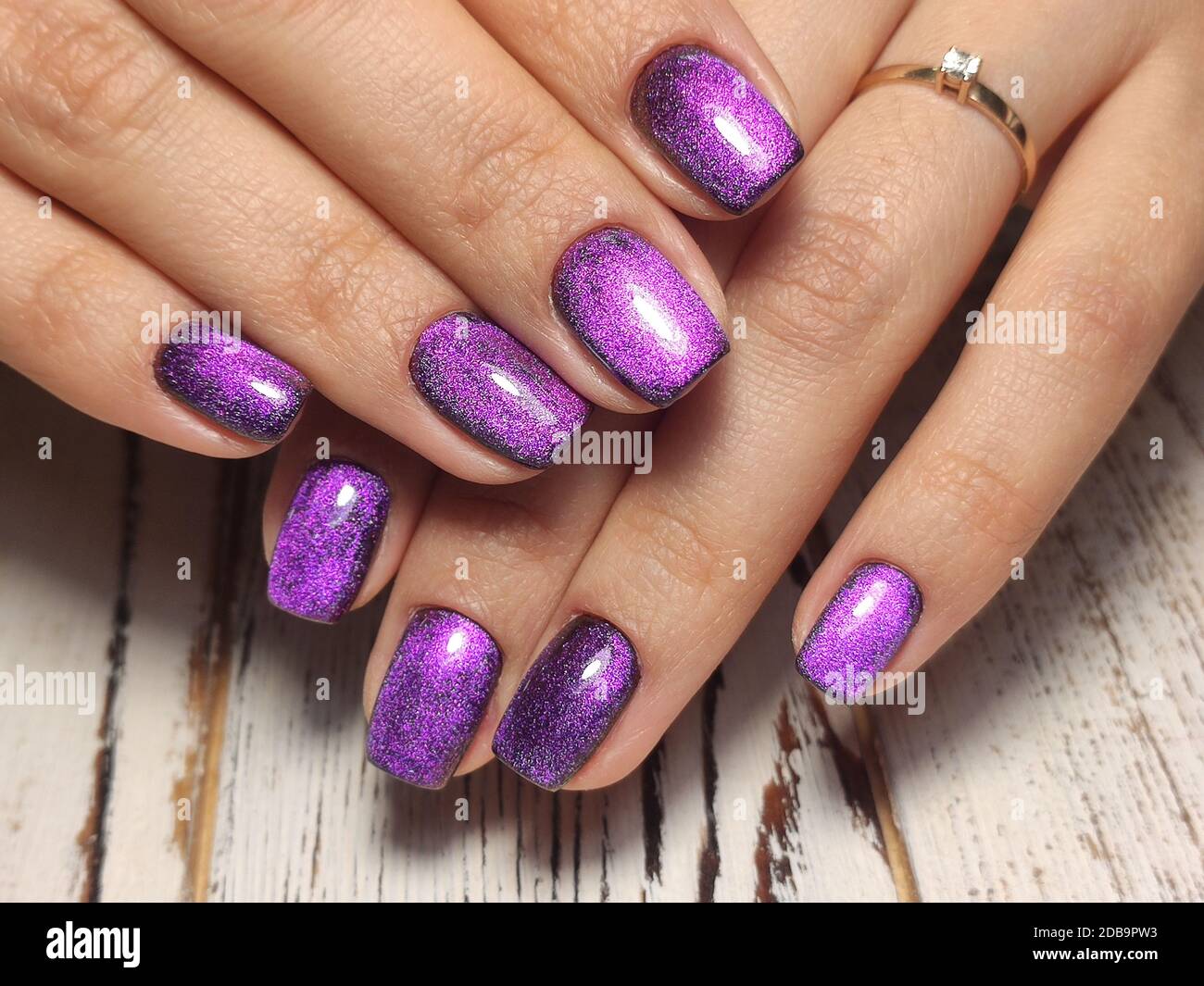 stylish manicure with a design Stock Photo - Alamy