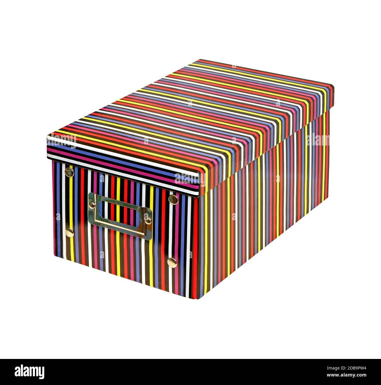 Colourful cardboard box isolated with clipping path included Stock ...