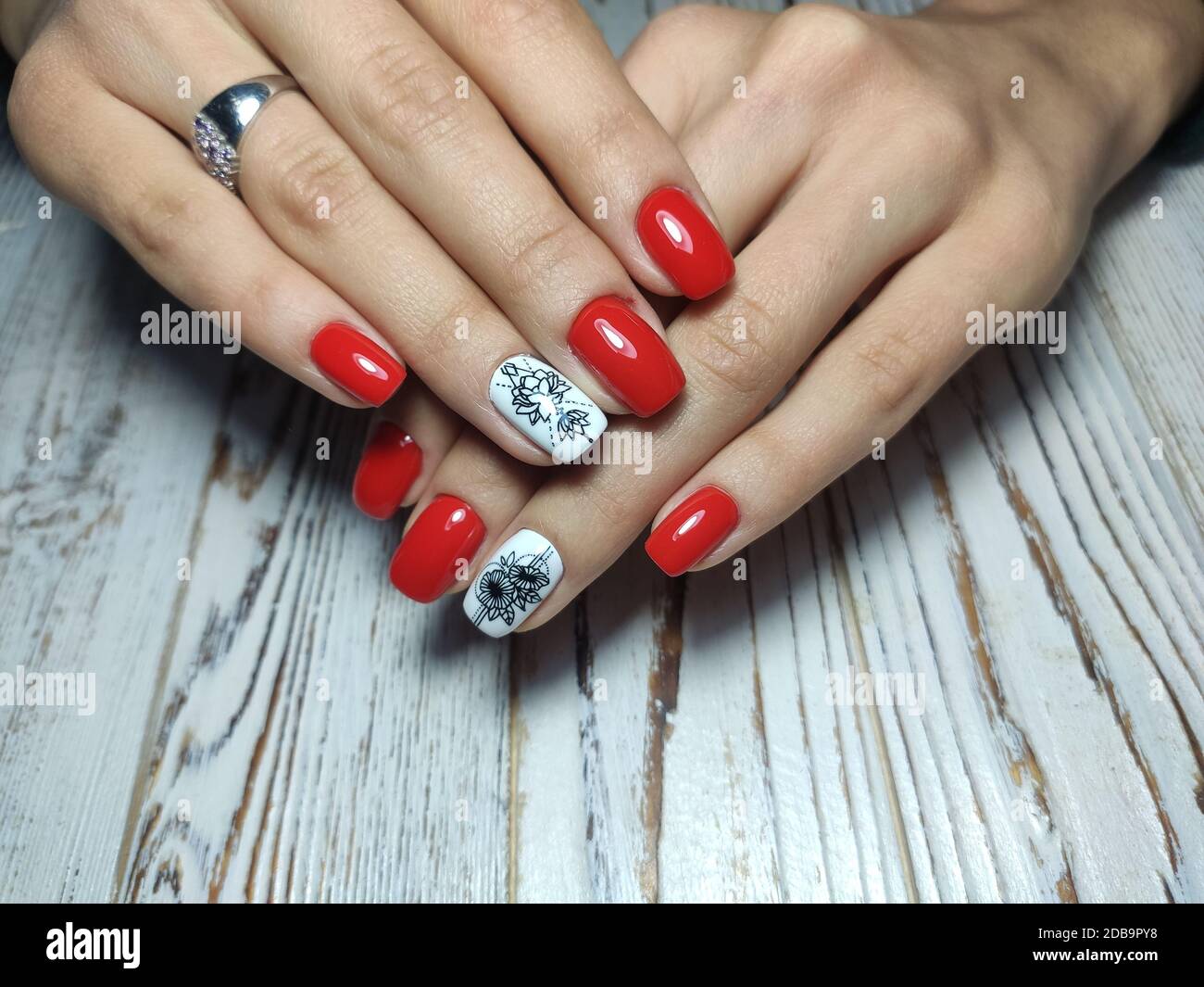 Youth manicure design best nails, collage Stock Photo - Alamy