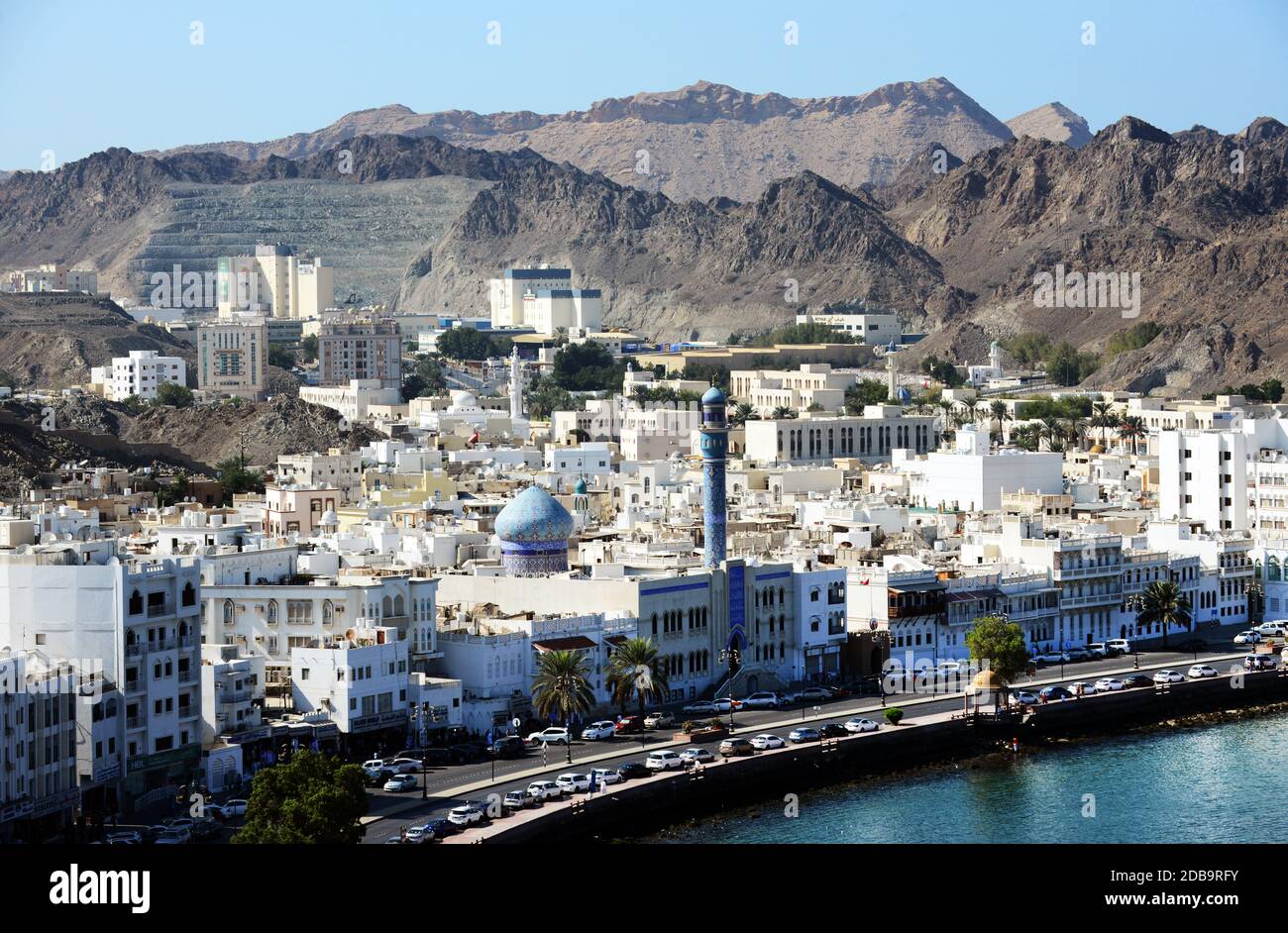 The city of Mutrah as seen from the top of the fort Stock Photo - Alamy