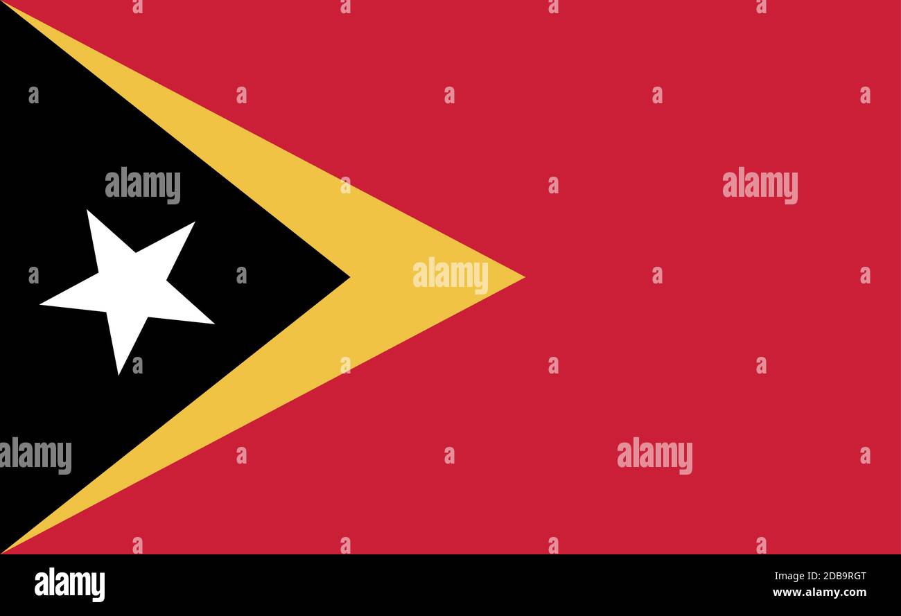 Timor national flag in exact proportions - Vector illustration Stock ...