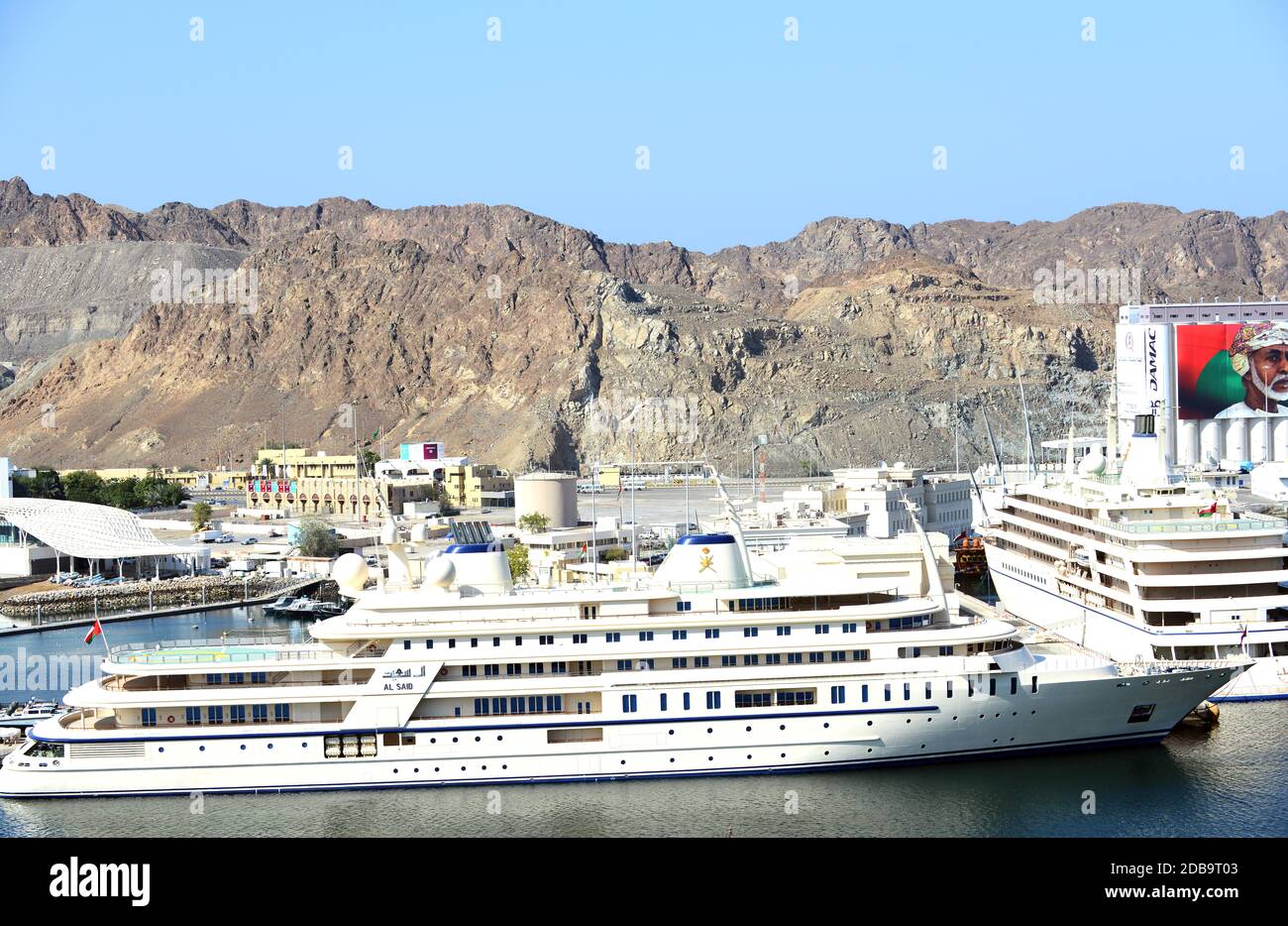 A view of the Sultan Qaboos port in Muscat, Oman Stock Photo - Alamy