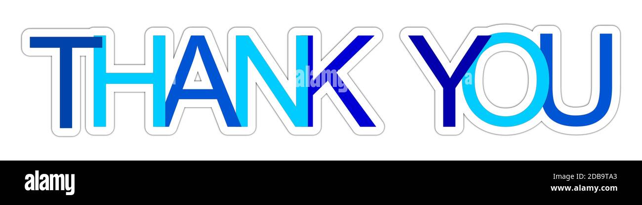 blue Thank you Banner â€“ illustration Stock Photo - Alamy