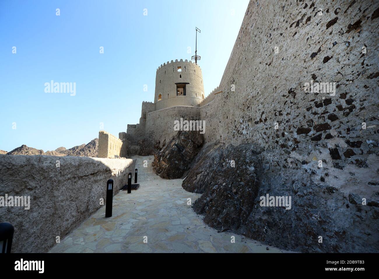 The walls of the Mutrah fort near Muscat, Oman Stock Photo - Alamy