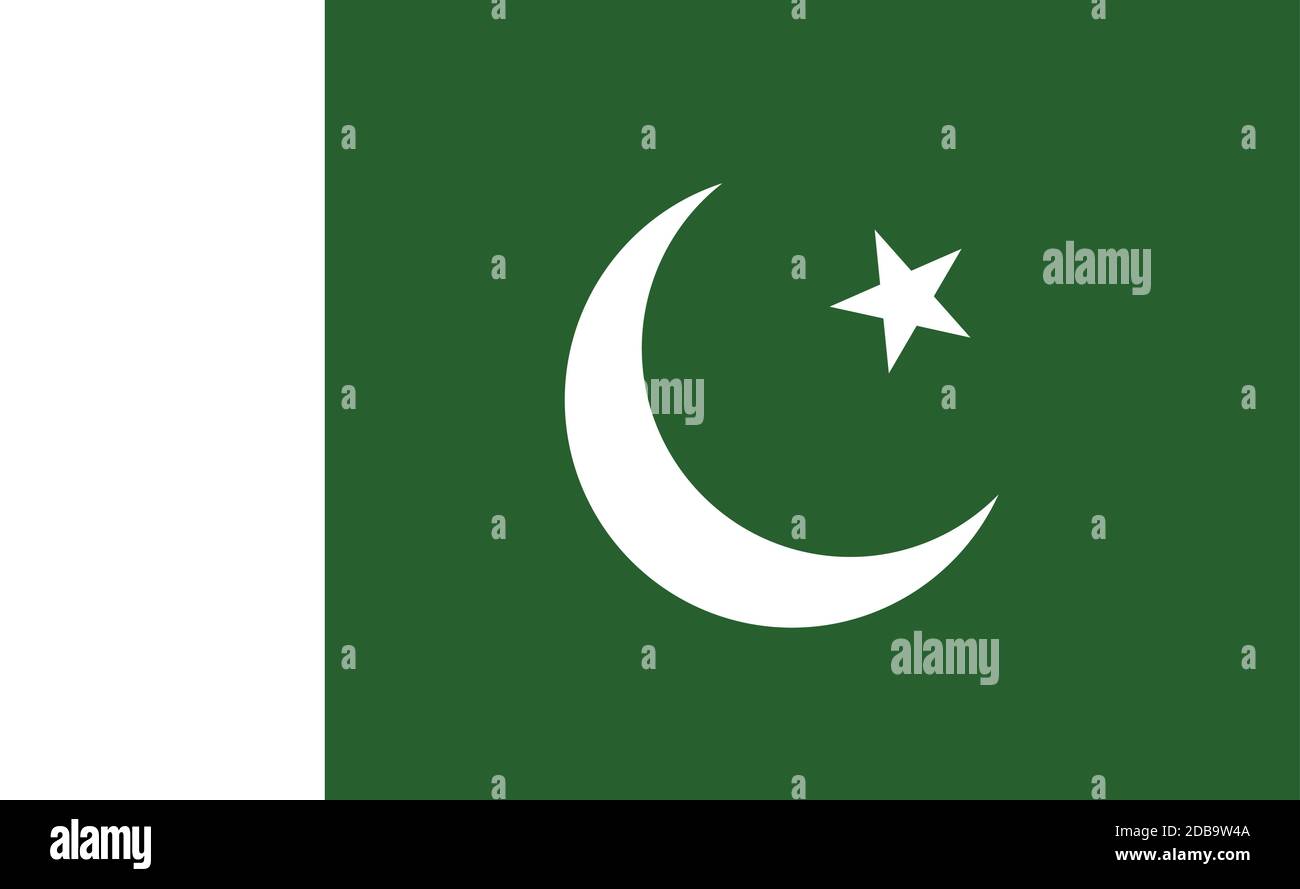 Pakistan national flag in exact proportions - Vector illustration Stock ...