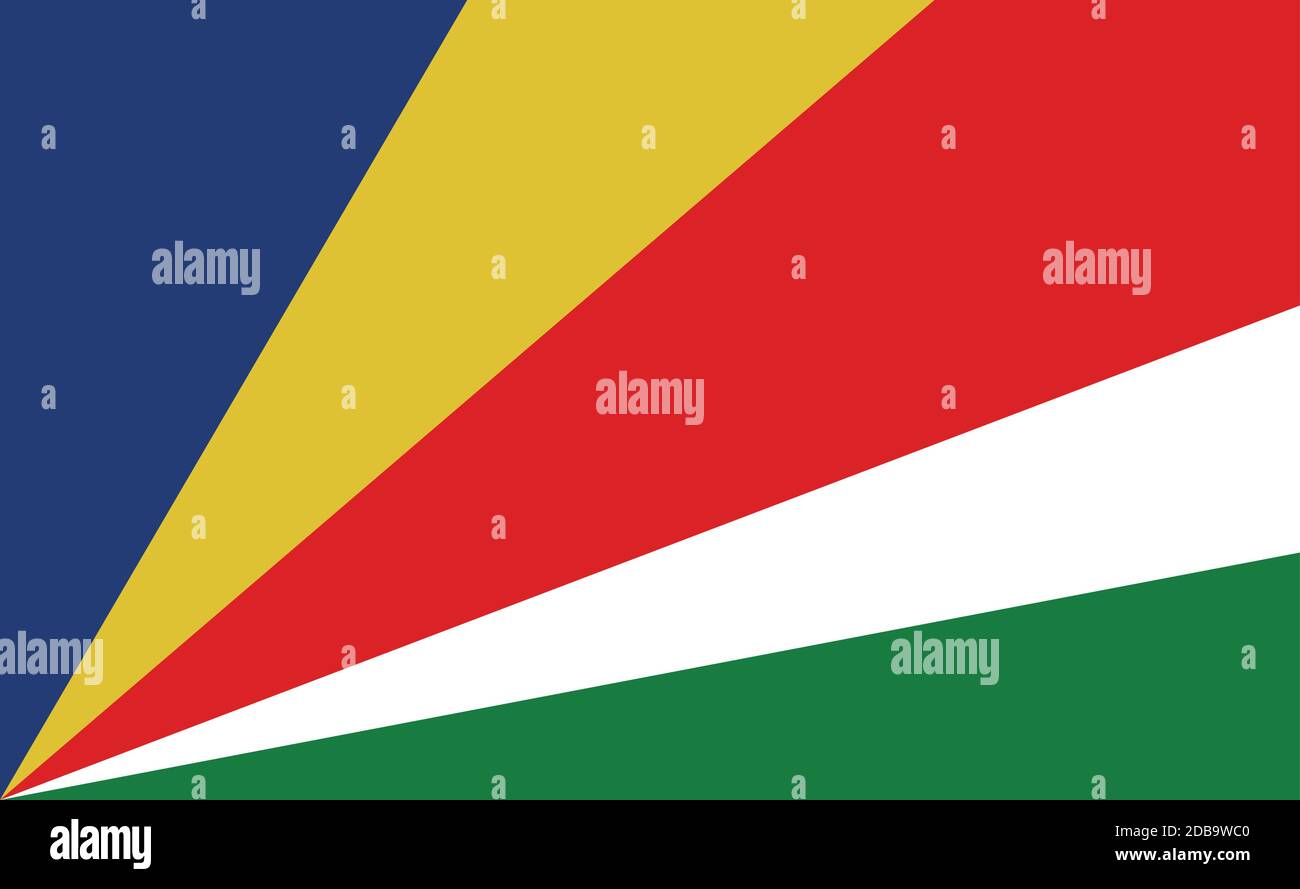 Seychelles national flag in exact proportions - Vector illustration ...