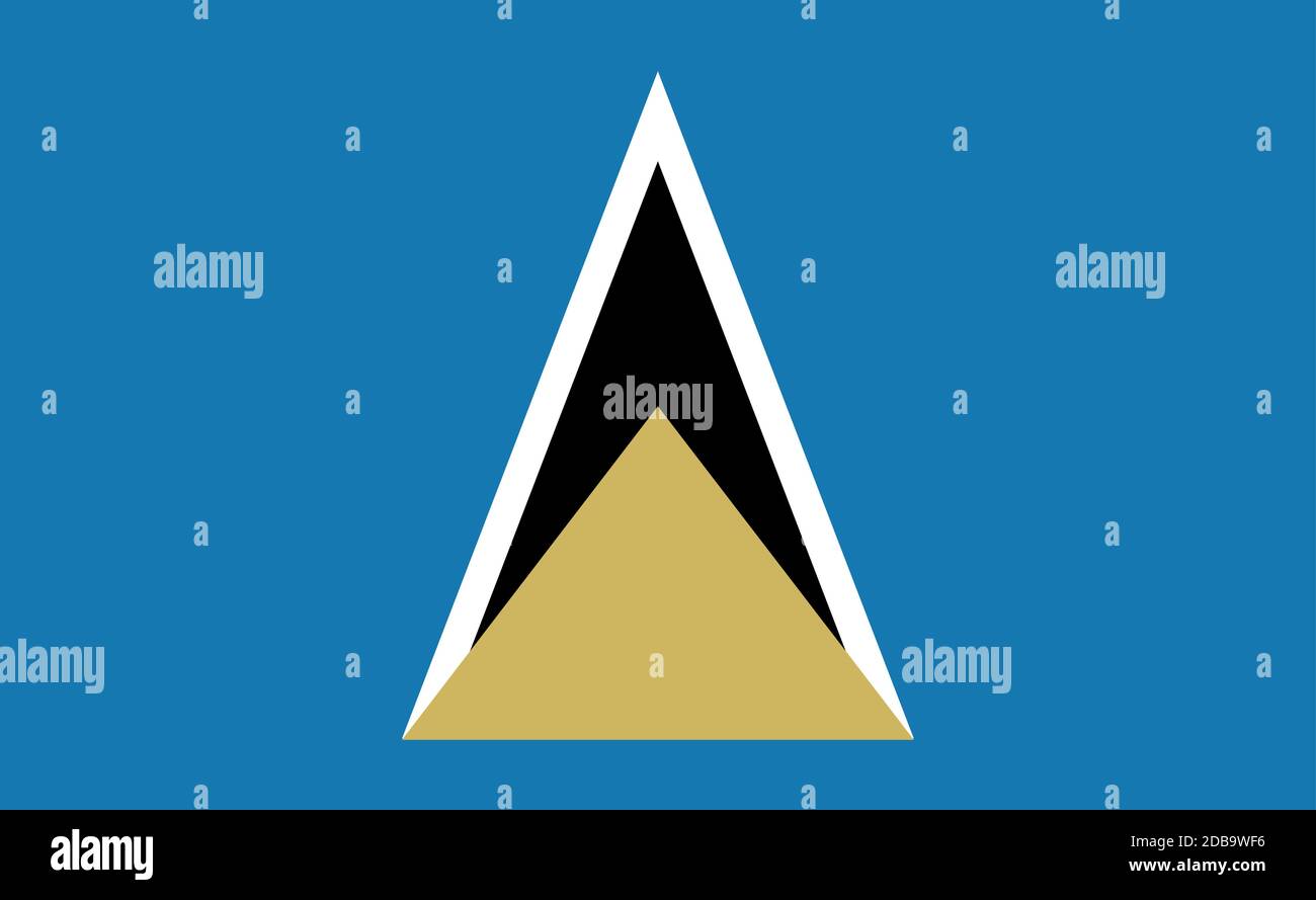 Lucia national flag in exact proportions - Vector illustration Stock ...