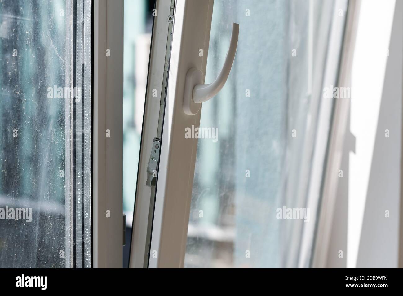 Window with very dirty and dusty glass in daylight Stock Photo - Alamy