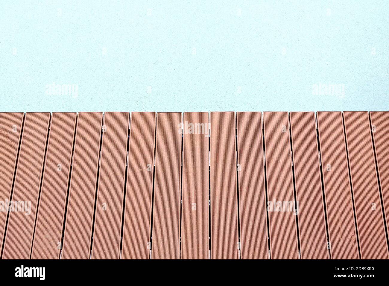 Brown wood plank boards around swimming pool Stock Photo - Alamy