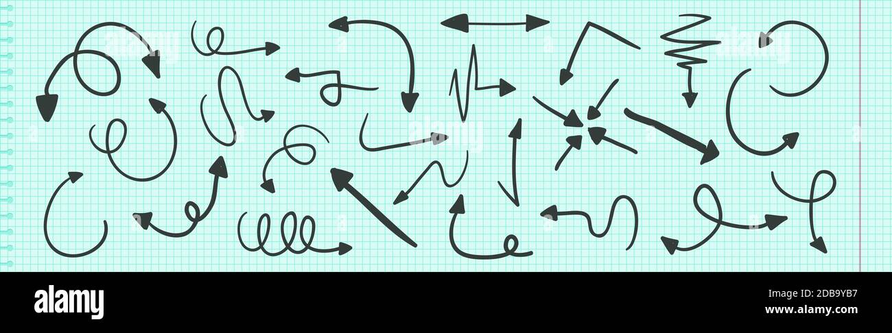 Large assembly of different arrows, many sizes of symbols ...