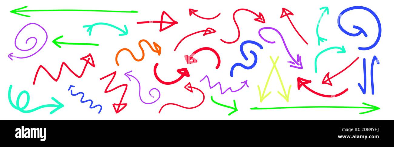 Large assembly of different arrows, many sizes of symbols ...