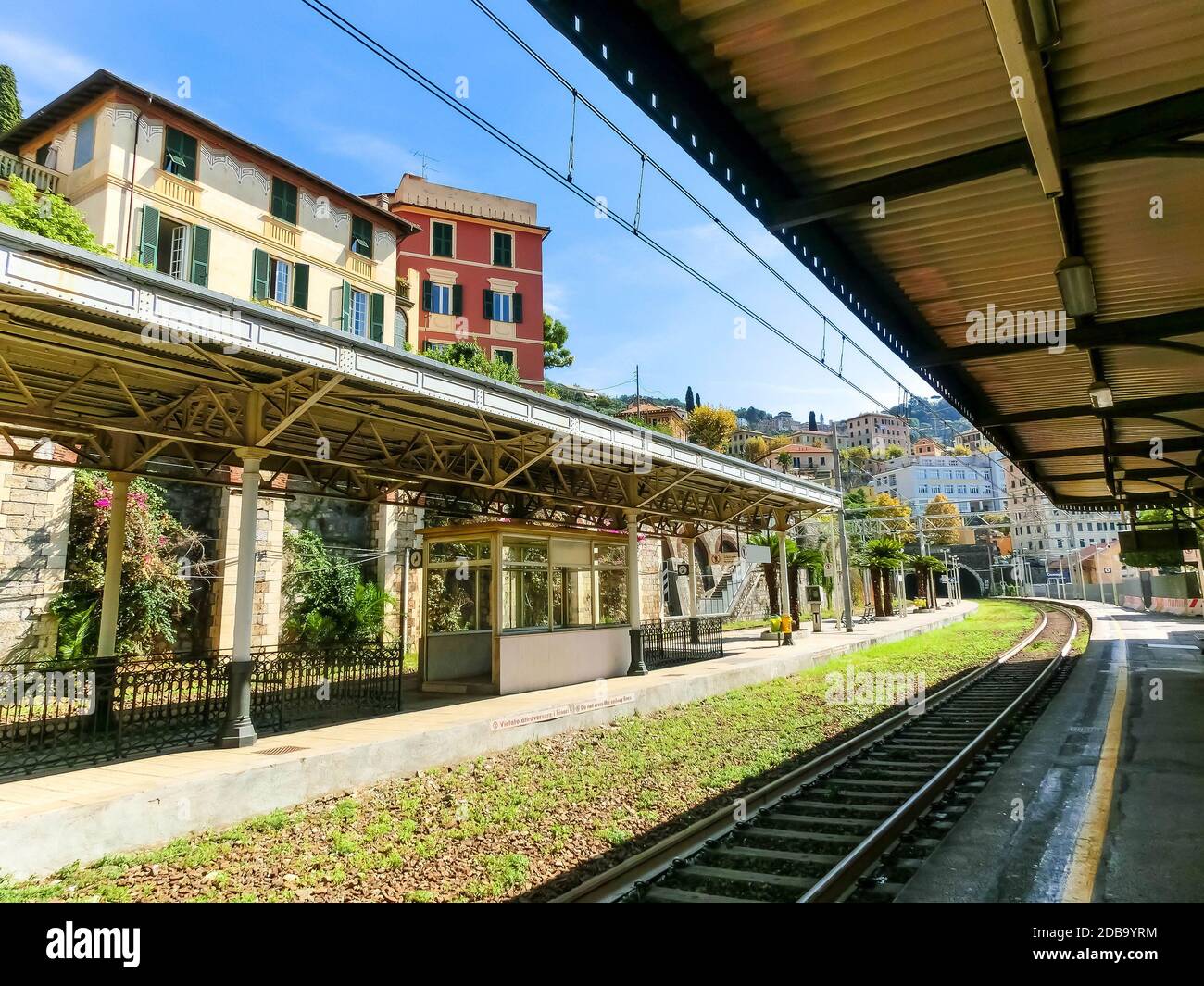 The view of Camogli train station at Italy Stock Photo - Alamy