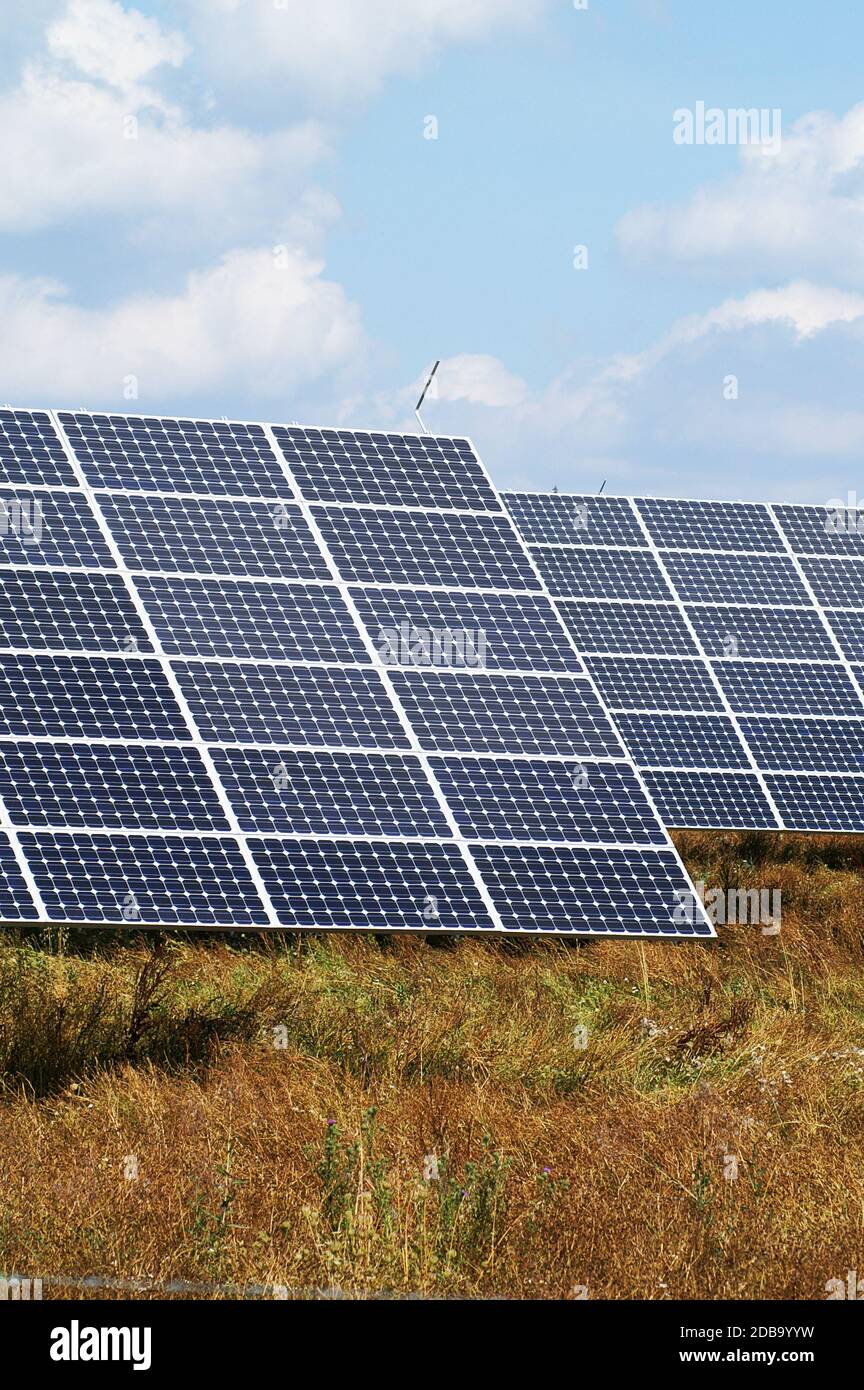 Solar panels on with a blue photocell, replacing old sources of ...