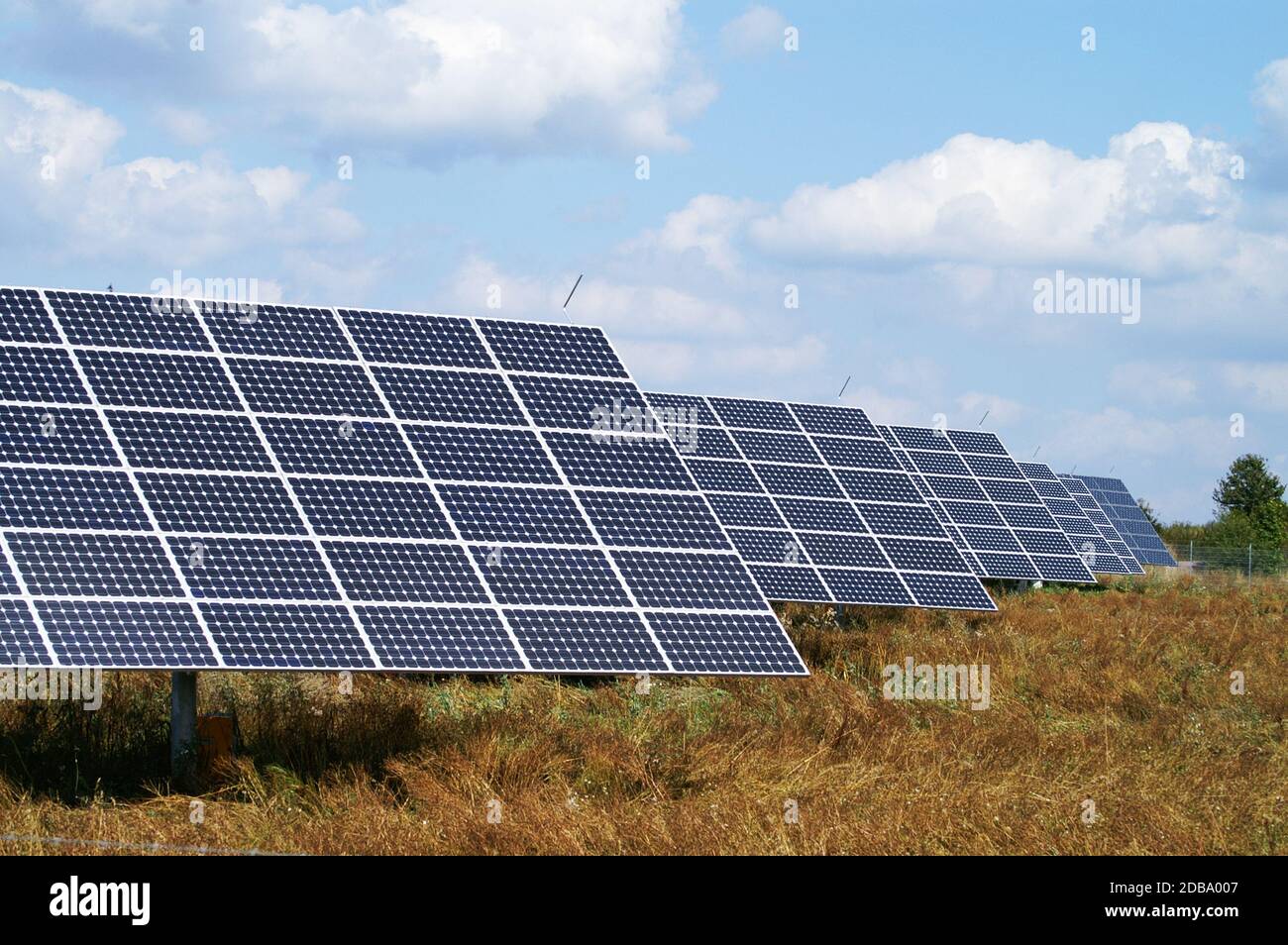 Solar panels on with a blue photocell, replacing old sources of ...